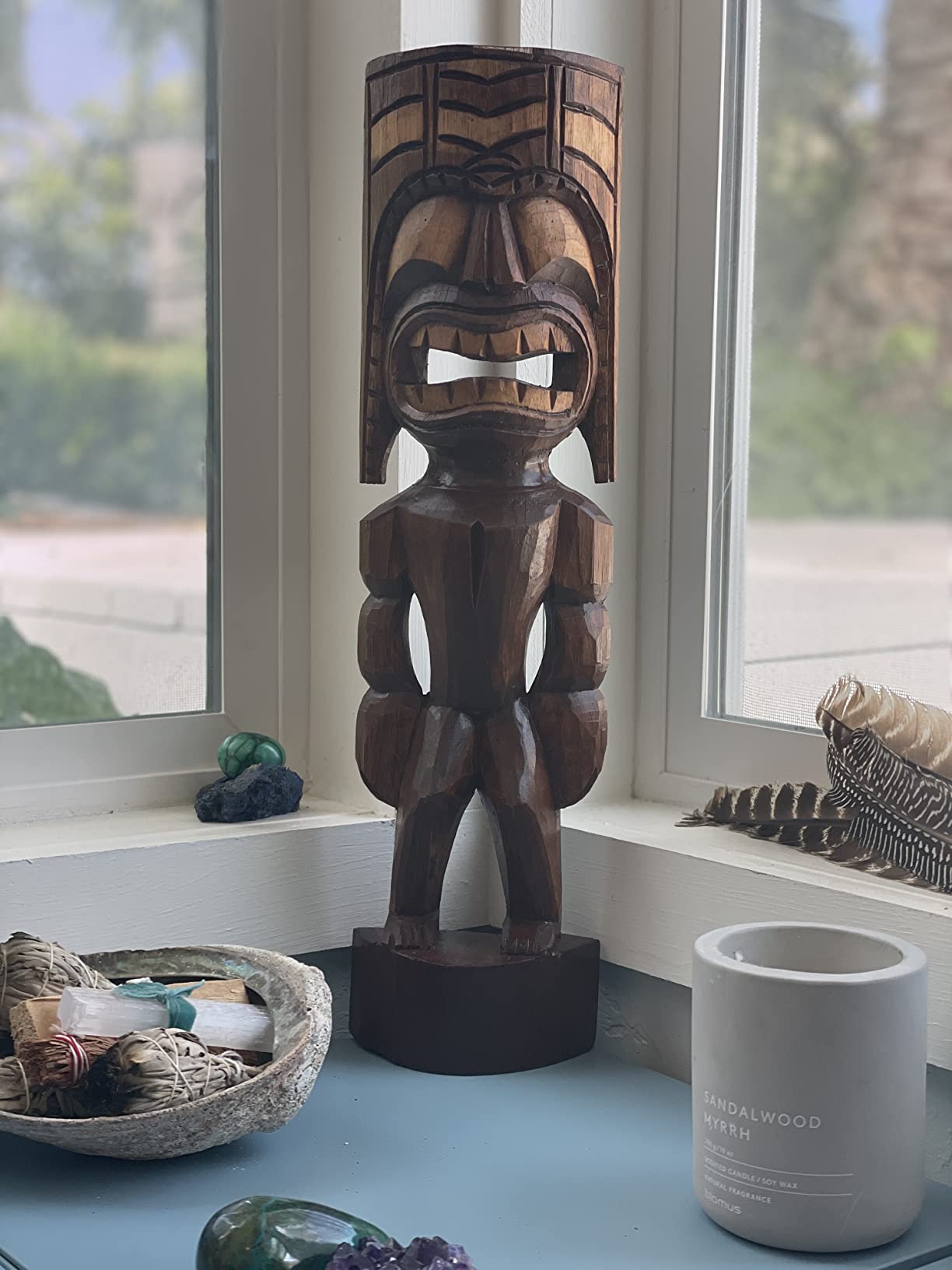 Amazon.com: Big Kahuna Tiki 20" - Golden Oak Finish - Tiki Trophies | # ...