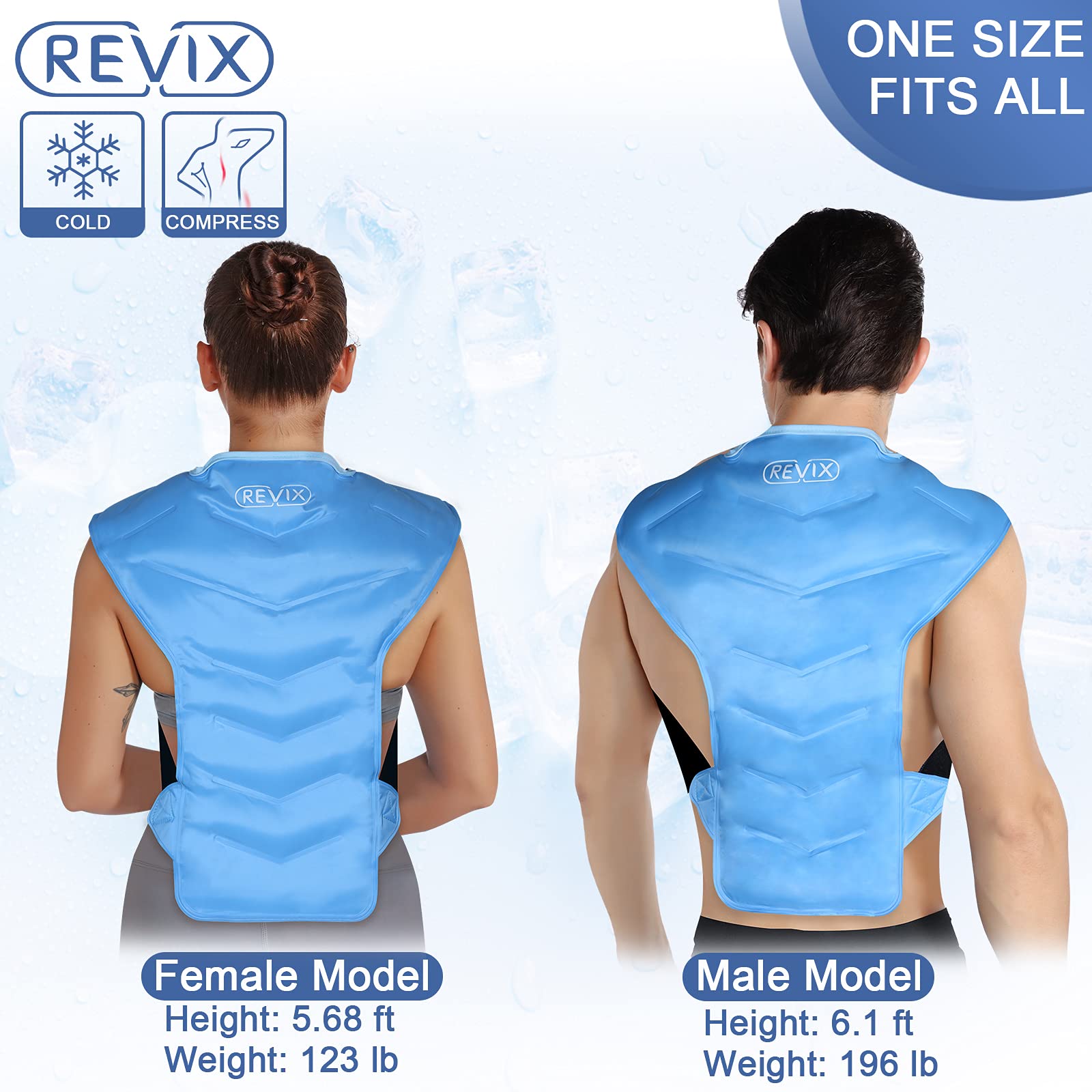 Snapklik.com : REVIX Large Ice Pack For Shoulder And Back Injuries Reusable