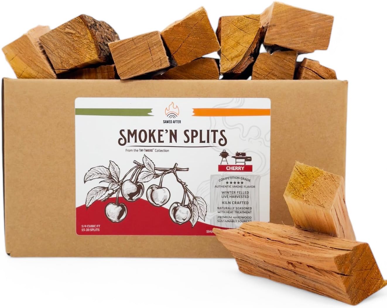 Amazon.com : Smoke'n Splits by Tiny Timbers USDA Grade Kiln Dried ...