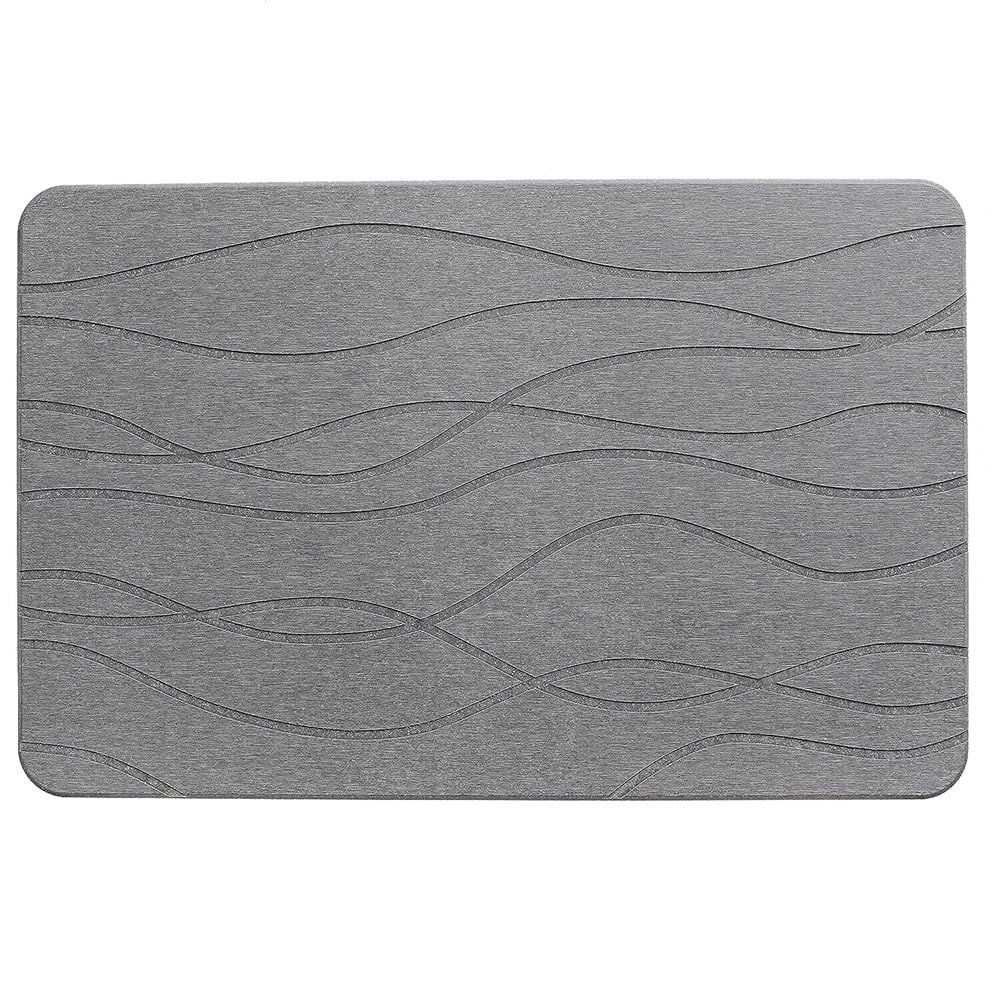 CrushHomes Diatomaceous Earth Stone Bath Mat Non-Slip Super Absorbent ...