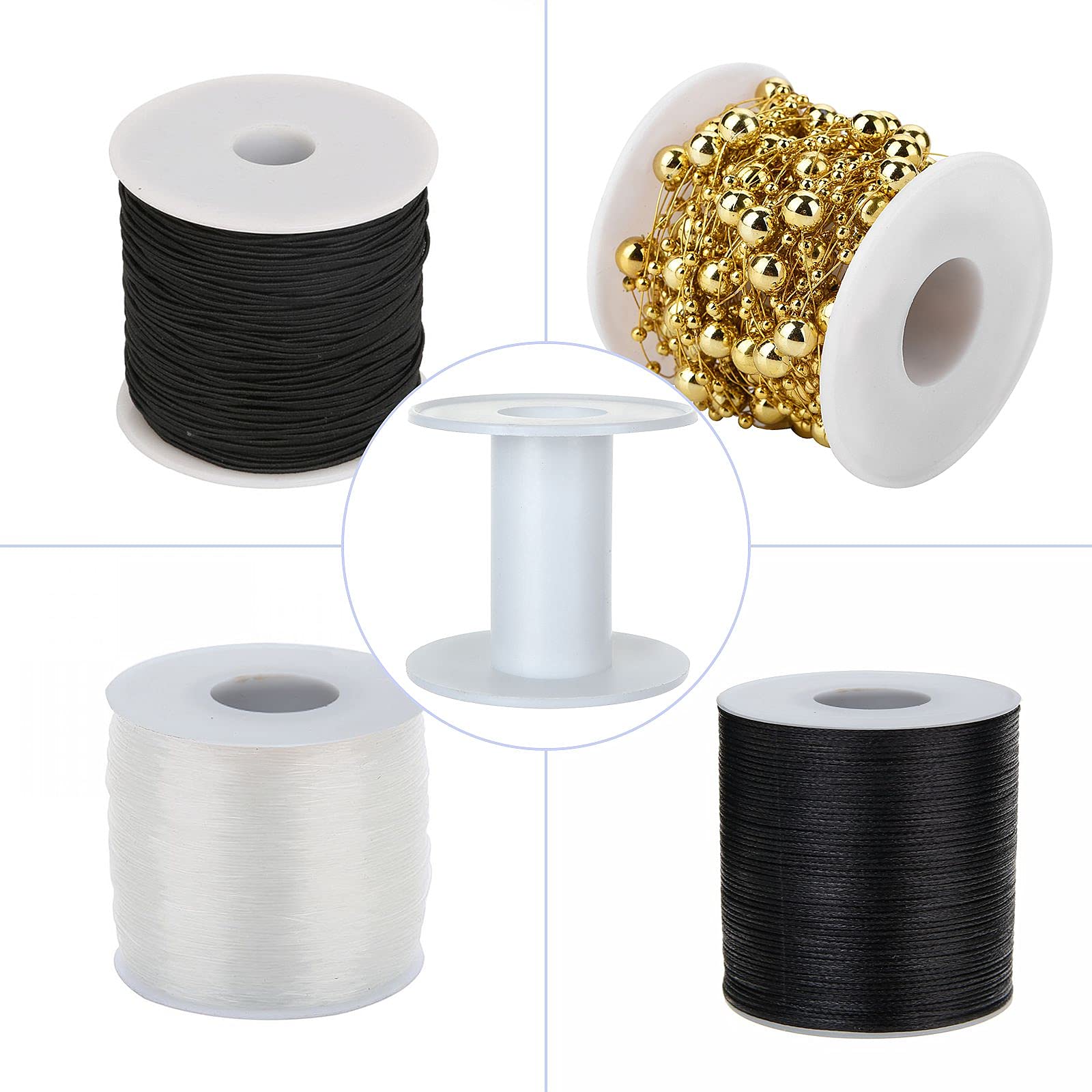 Snapklik.com : 50 PCS 2 Inch Plastic Empty Spools, White Small Ribbon ...