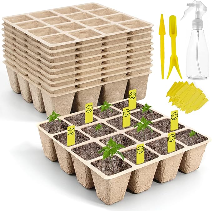 160x Pot Biodegradable pour Semis plateaux de semis,Paquet de 10 Pot en ...