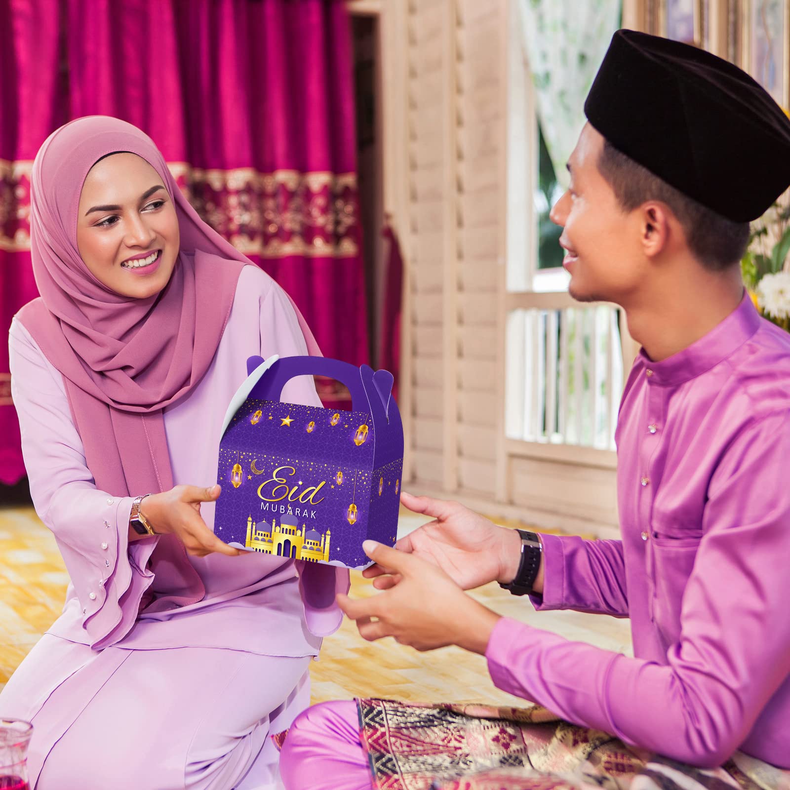 Snapklik.com : 24 Pack Ramadan Treat Boxes Eid Mubarak Gift Boxes ...