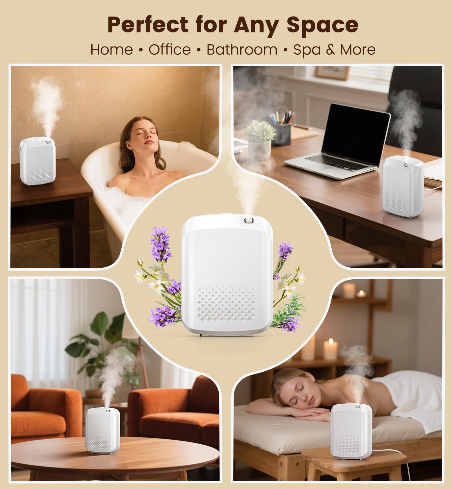 Snapklik.com : Waterless Essential Oil Diffuser 3000 Sq.Ft Coverage For ...