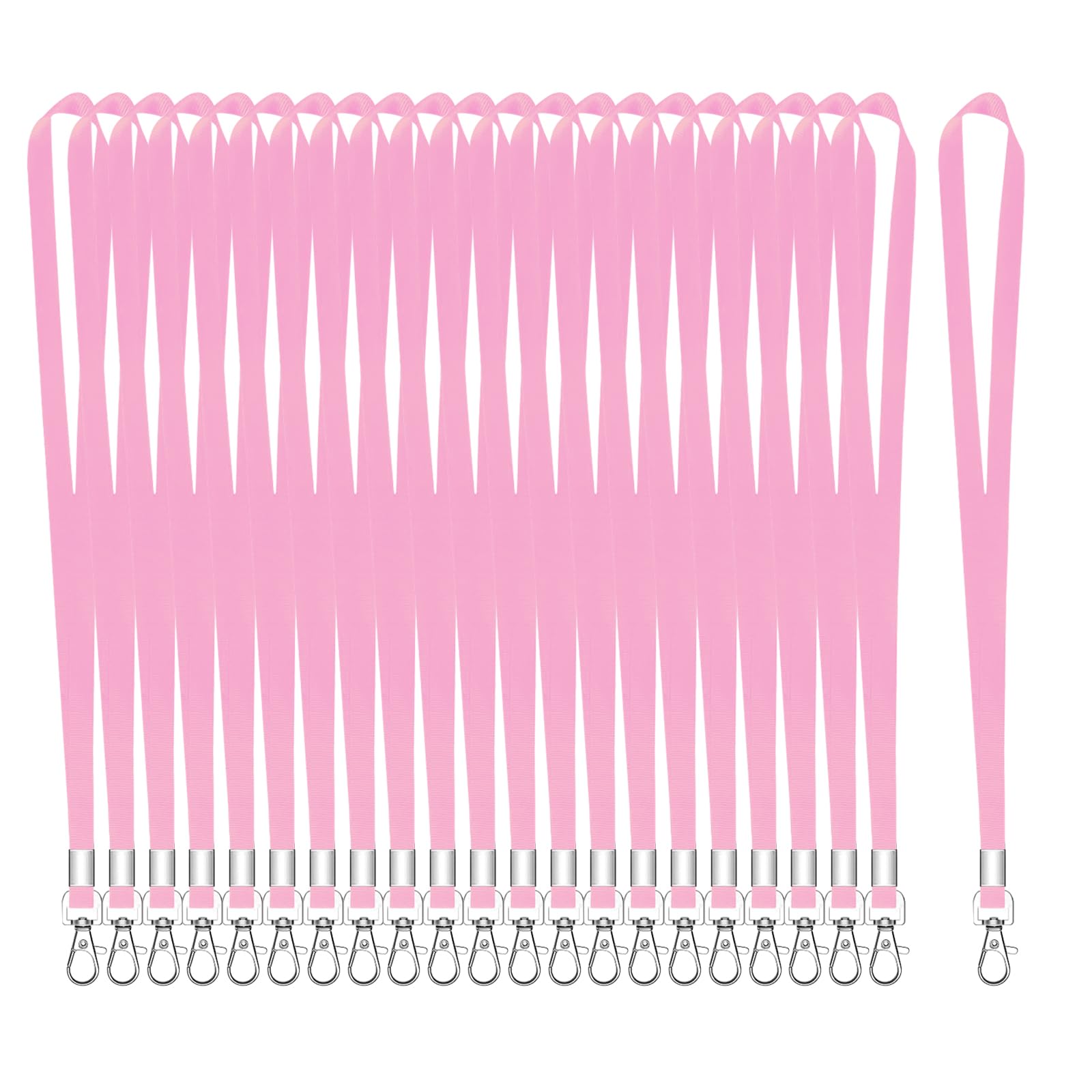 XHDA 100PCS Pink Lanyards for Neck, Lanyards for ID Badge, Lanyard with ...