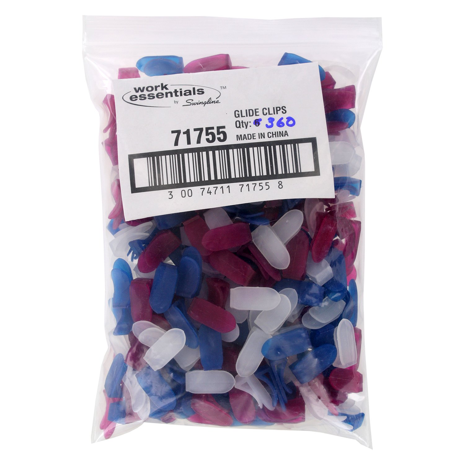 Buy Swingline Fashionable Glide Plastic Reusable Paper Clips, Assorted ...