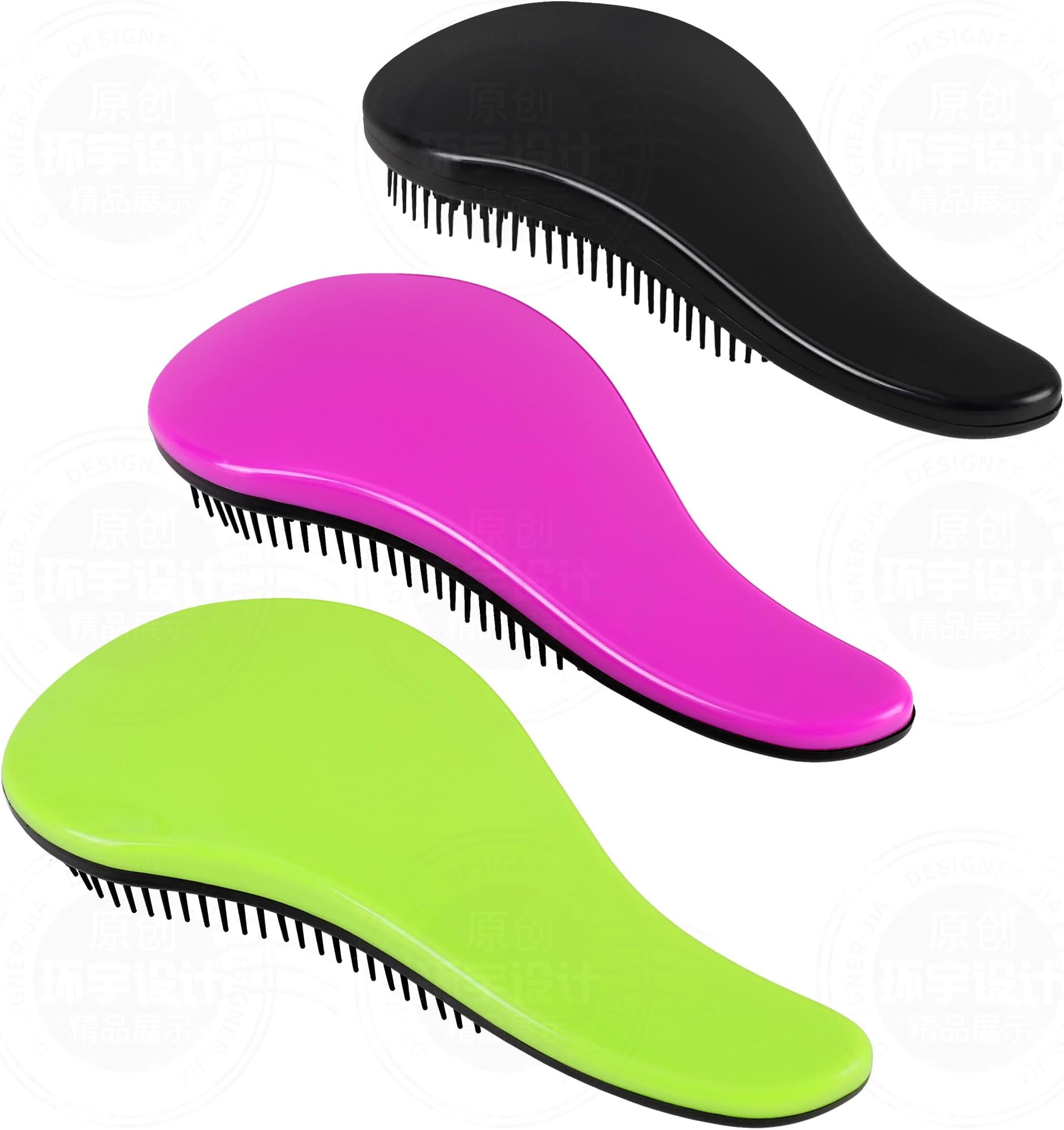 Amazon.com : Detangling Brush Set for Kids' Curly & Afro Hair: No-Pain ...