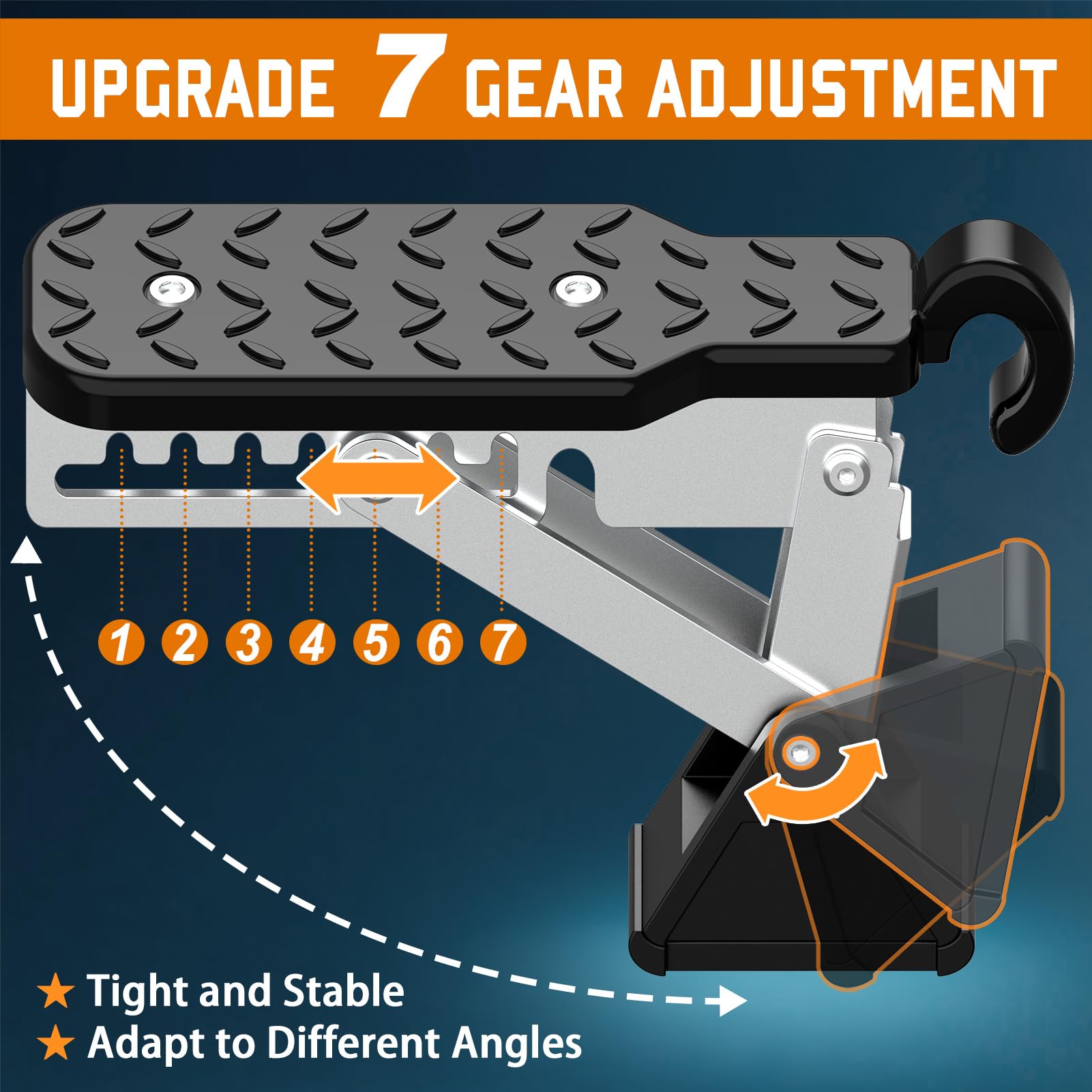Car Door Step 2024 Upgraded | 7 Gear Adjustable Car Step Hook and ...