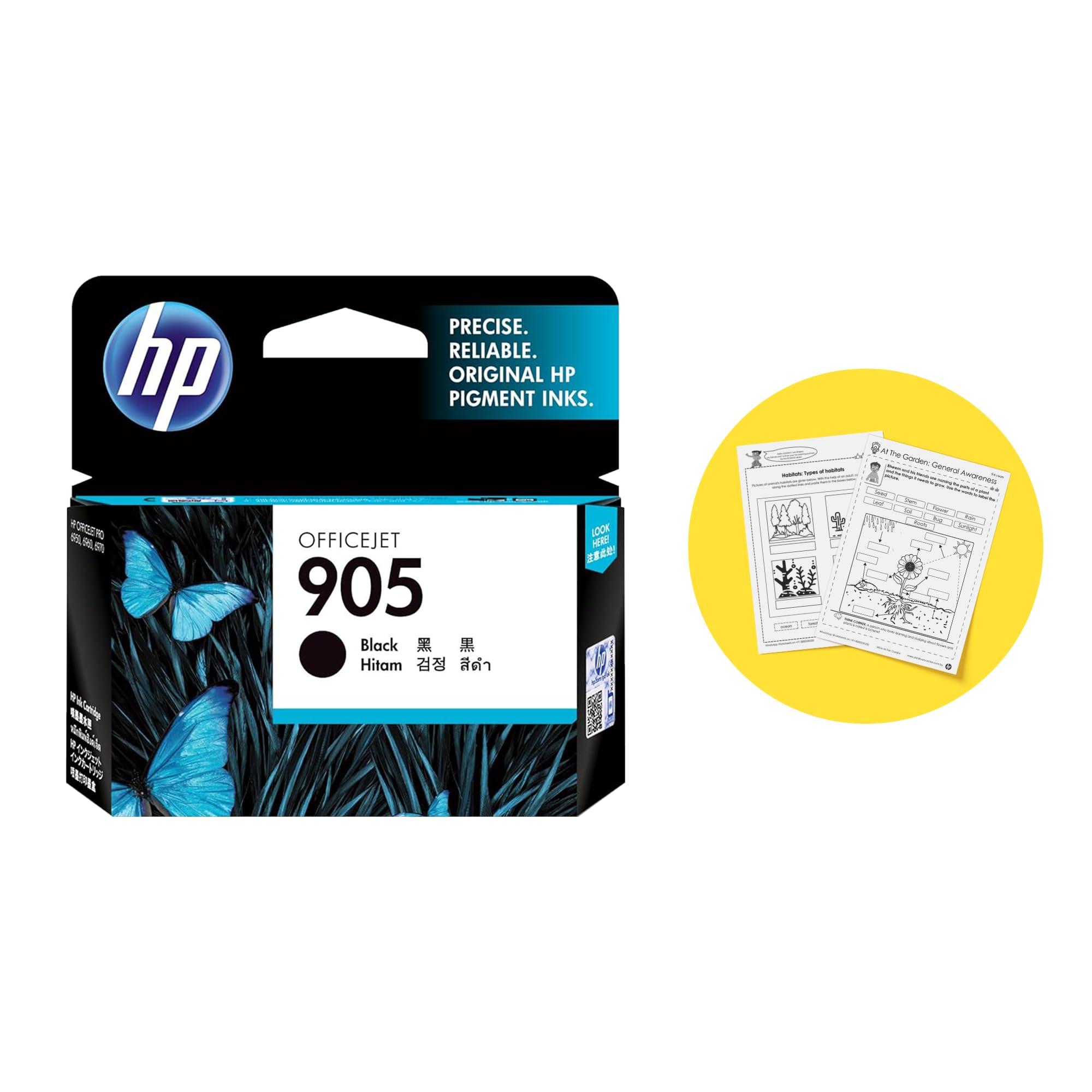 HP 905 Genuine Original Black Ink Printer Cartridge works with HP ...