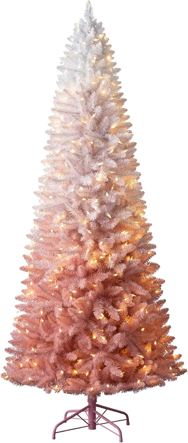Amazon.com: Treetopia Strawberry Milkshake Ombre Artificial Christmas Tree | 6 ft Height | Pre ...