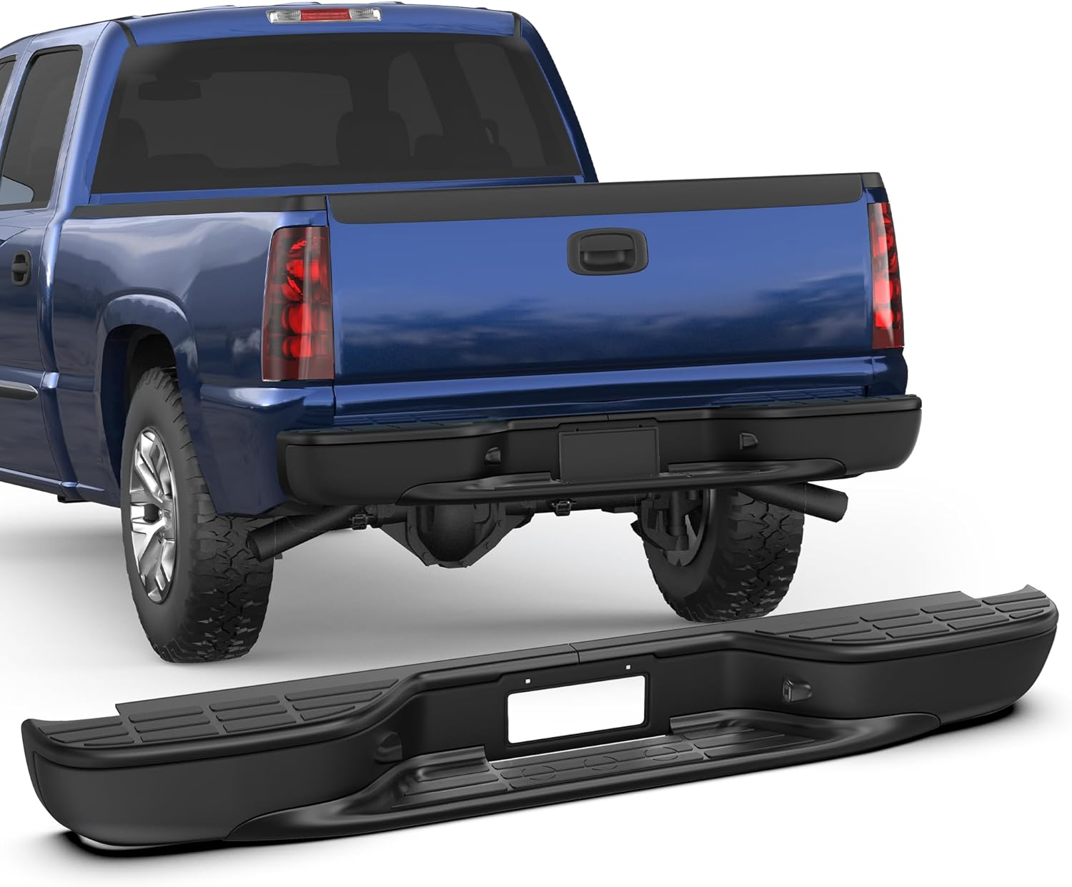 Amazon.com: KUIPERAUTO Rear Step Bumper Assembly GM1103124 Compatible ...