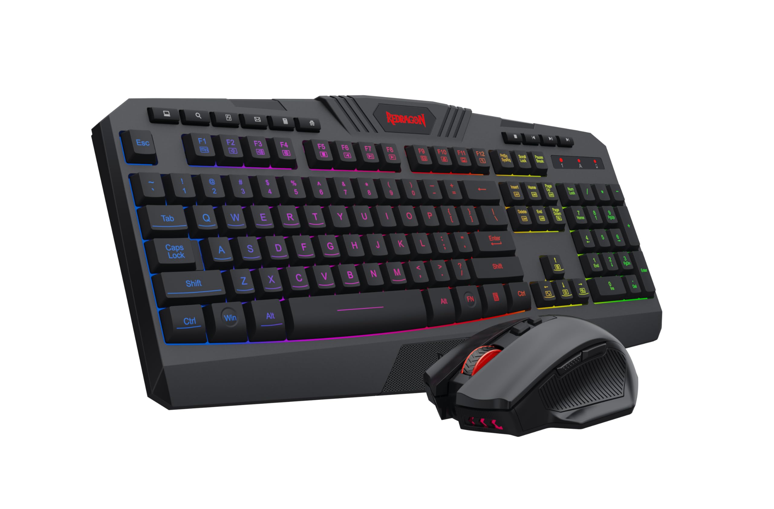 Redragon Gaming Keyboard and Mouse Wireless, RGB Gaming Keyboard and ...