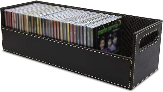 Amazon.com: Stock Your Home CD Storage Box, Organizer Shelf for Movie ...
