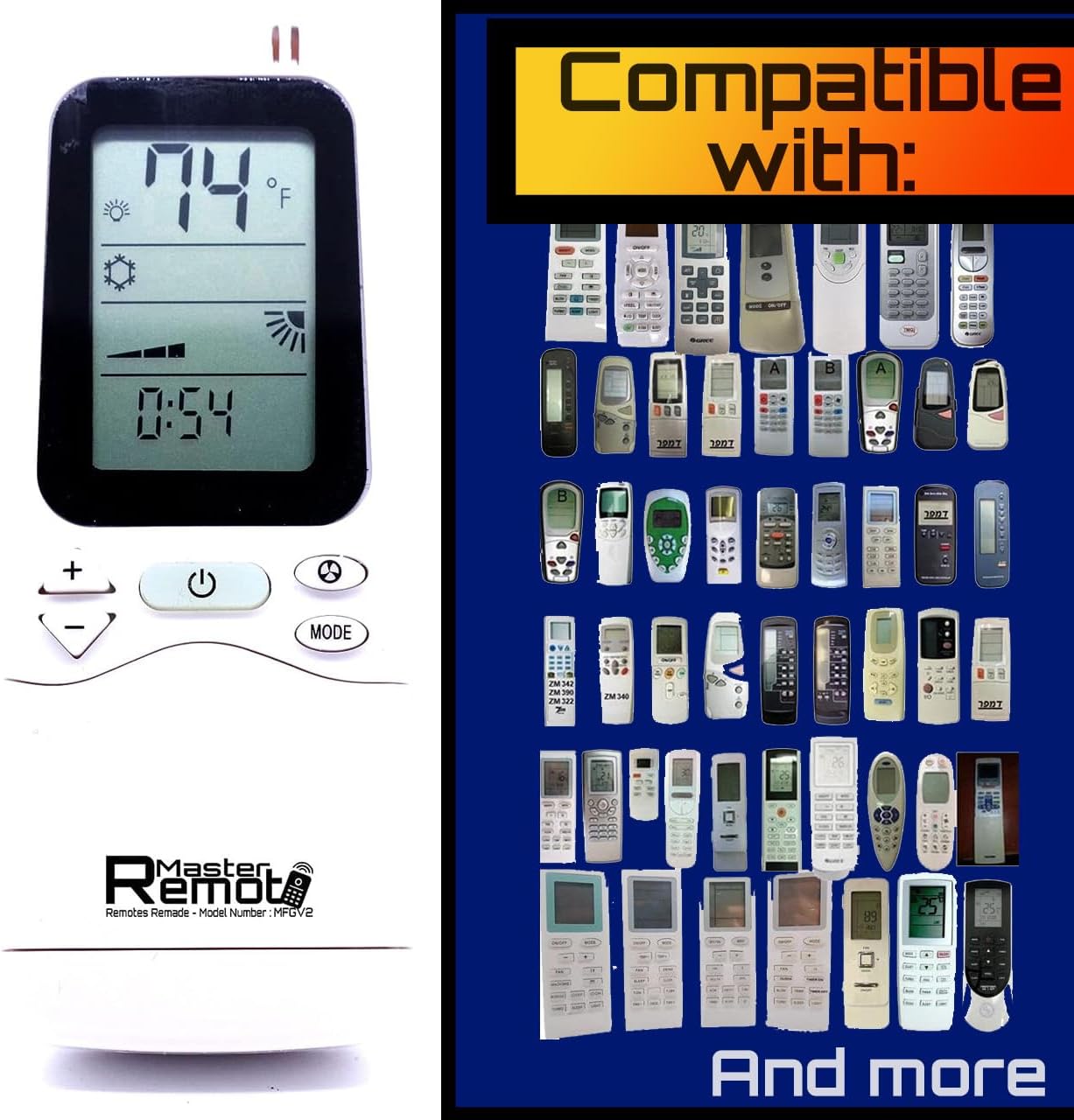 Amazon.com: Master Universal Air Conditioner Remote for All Gree/Tosot ...