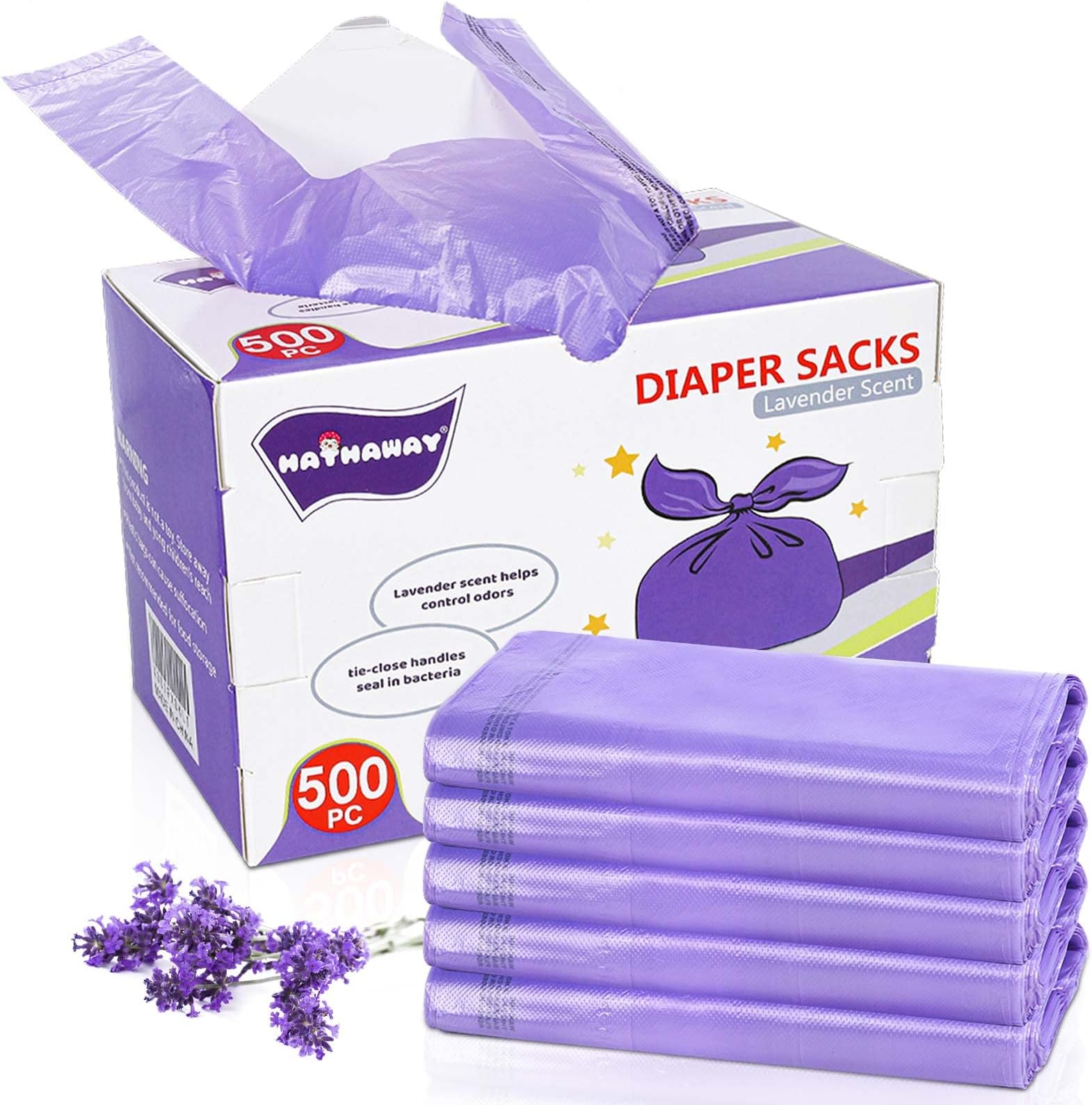 Amazon.com: Baby Disposable Diaper Bags, 100% Biodegradable Diaper ...
