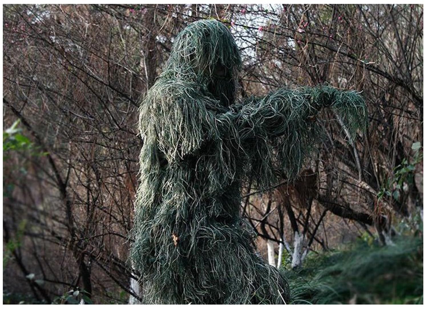 Forest Full Ghillie Suit 5 Piece Woodland Ghillie Suit, DIY Leaf Suit
