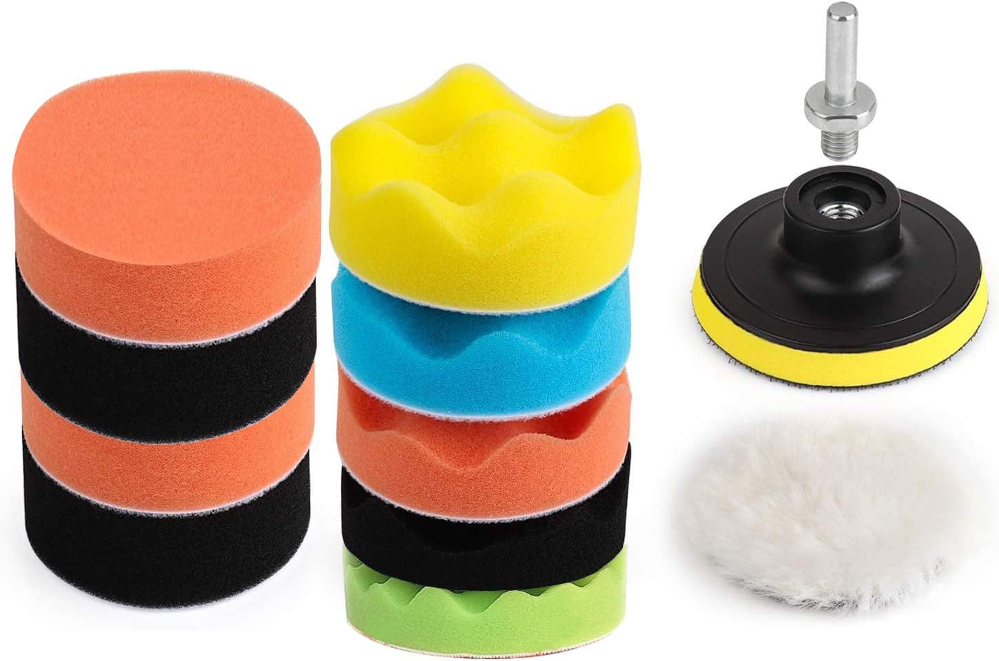 Amazon.com: THIKPO Car Foam Drill Buffing Pad, 12Pcs 3inch Car ...