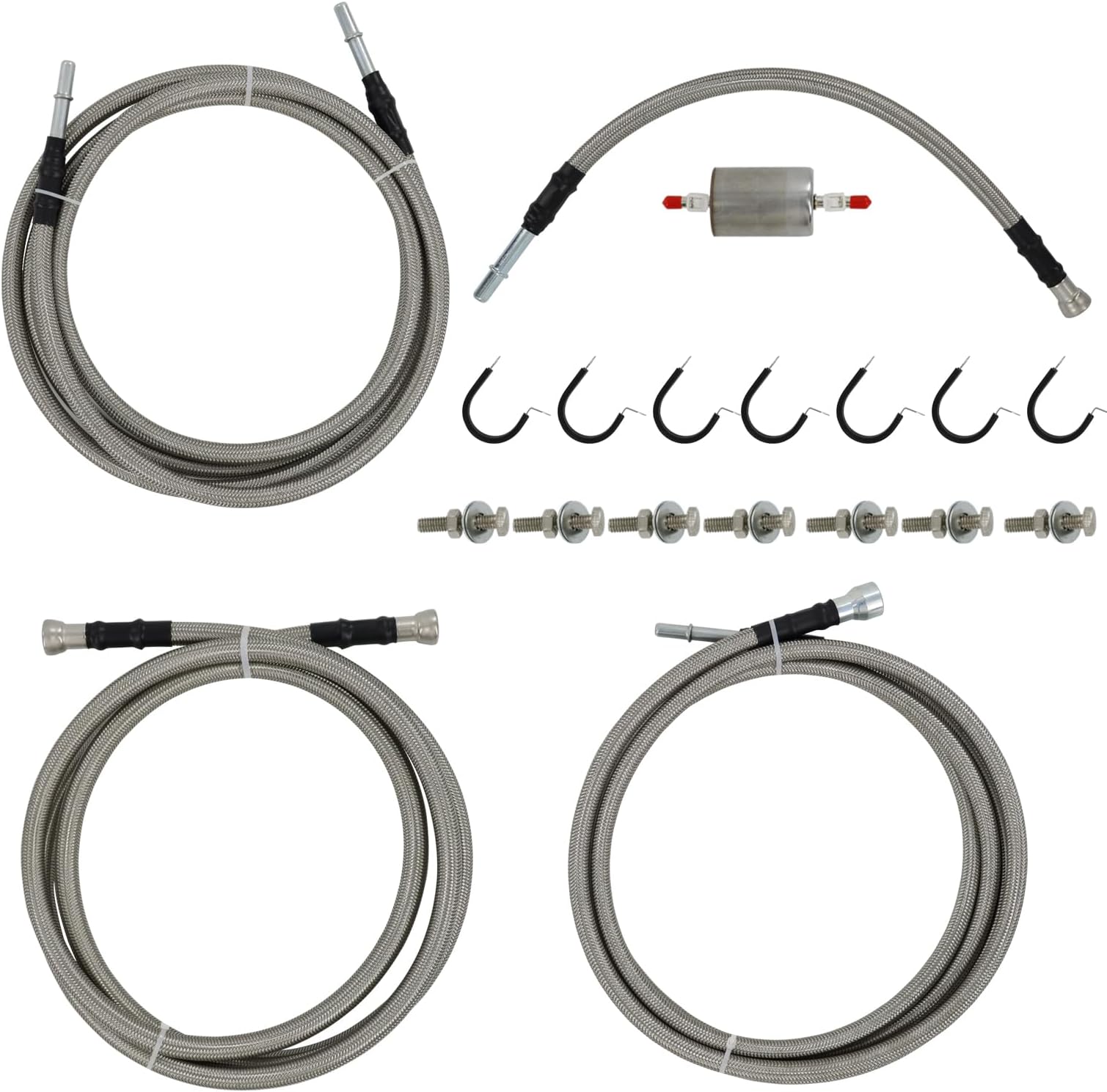 Amazon.com: S SONLEE SS Braided Stainless Steel Fuel Line Compatible ...