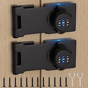 Closet Locks for Double Doors - Keyless Cabinet Lock with Code - 3 ...
