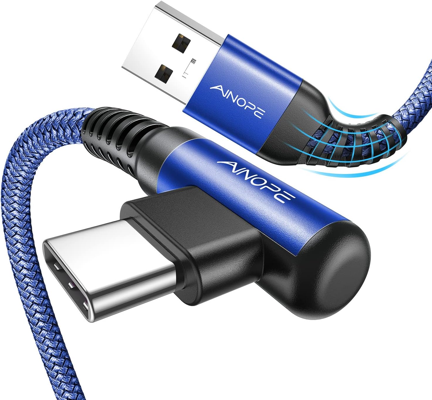 Amazon.com: HOINZN Sturdy USB C Cable[2-Pack,6FT], 3A Type C Fast ...