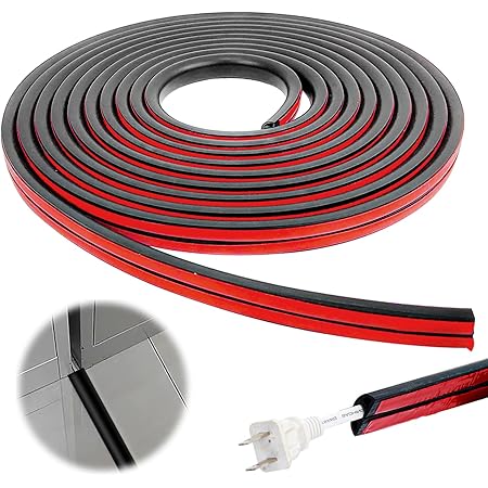 Passe Câble Sol 1.5M - Couvre Câble de Sol avec 3 Passages pour Câbles ...