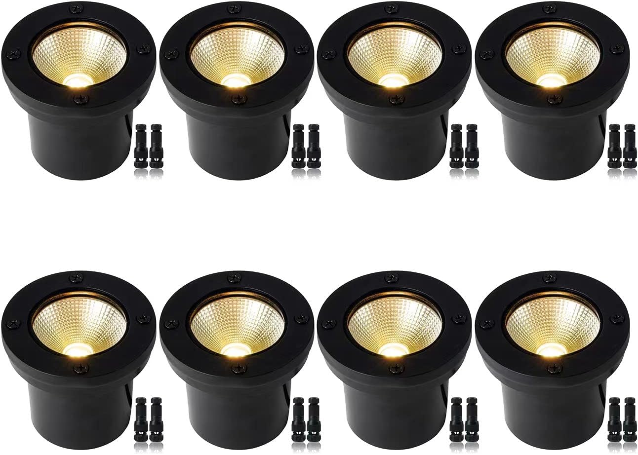 ELEGLO 12W LED Well Light Outdoor,Low Voltage Landscape Lights with ...
