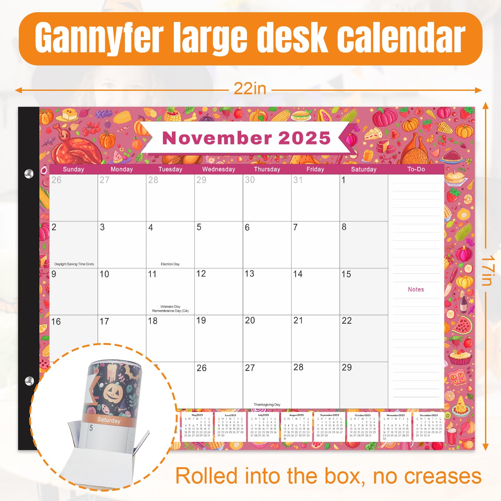 Snapklik.com : Gannyfer Desk Calendar 2026, 18-Month Large Desk ...