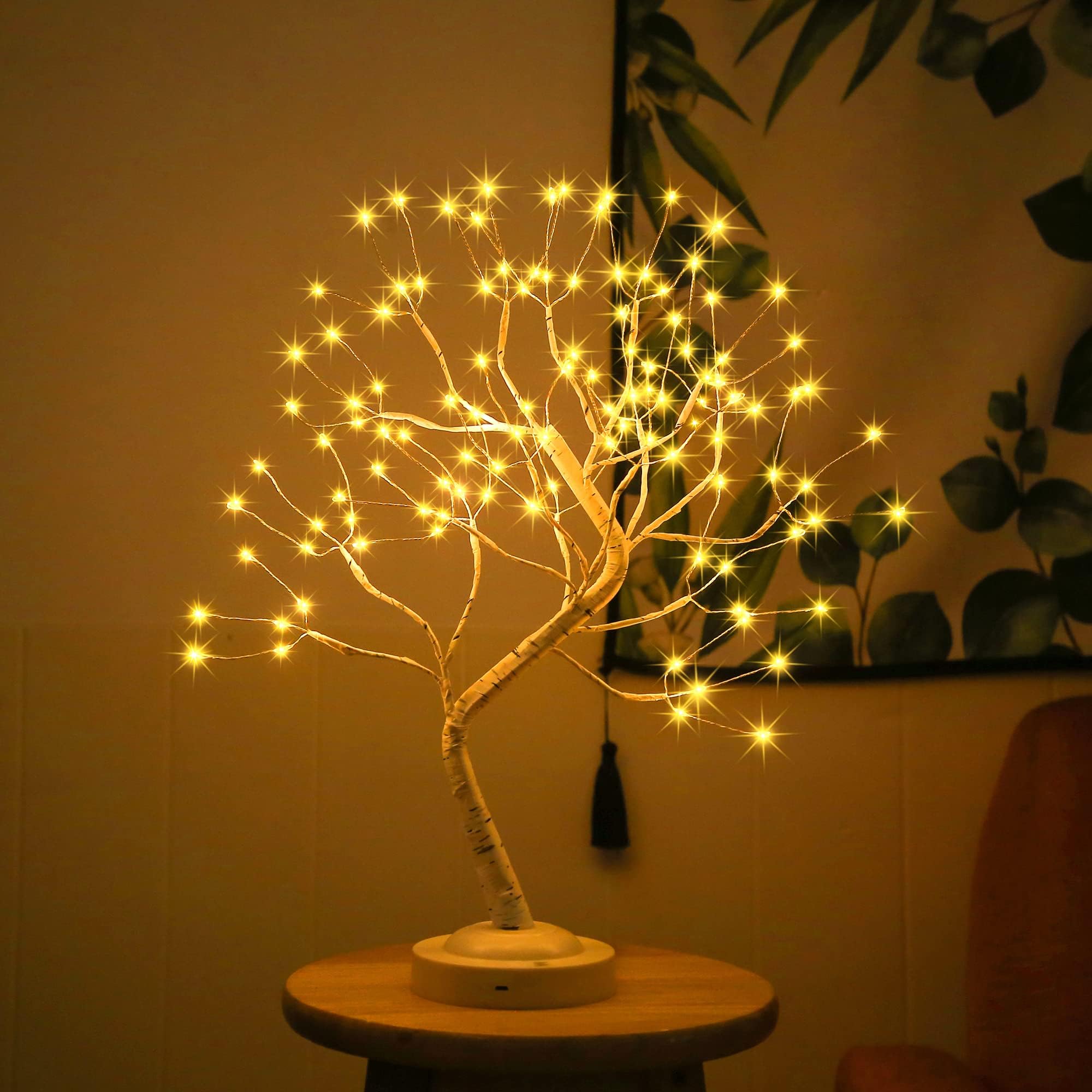 Amazon.com: 108 LED Birch Tree Lights 20 Inches Artificial Tabletop ...