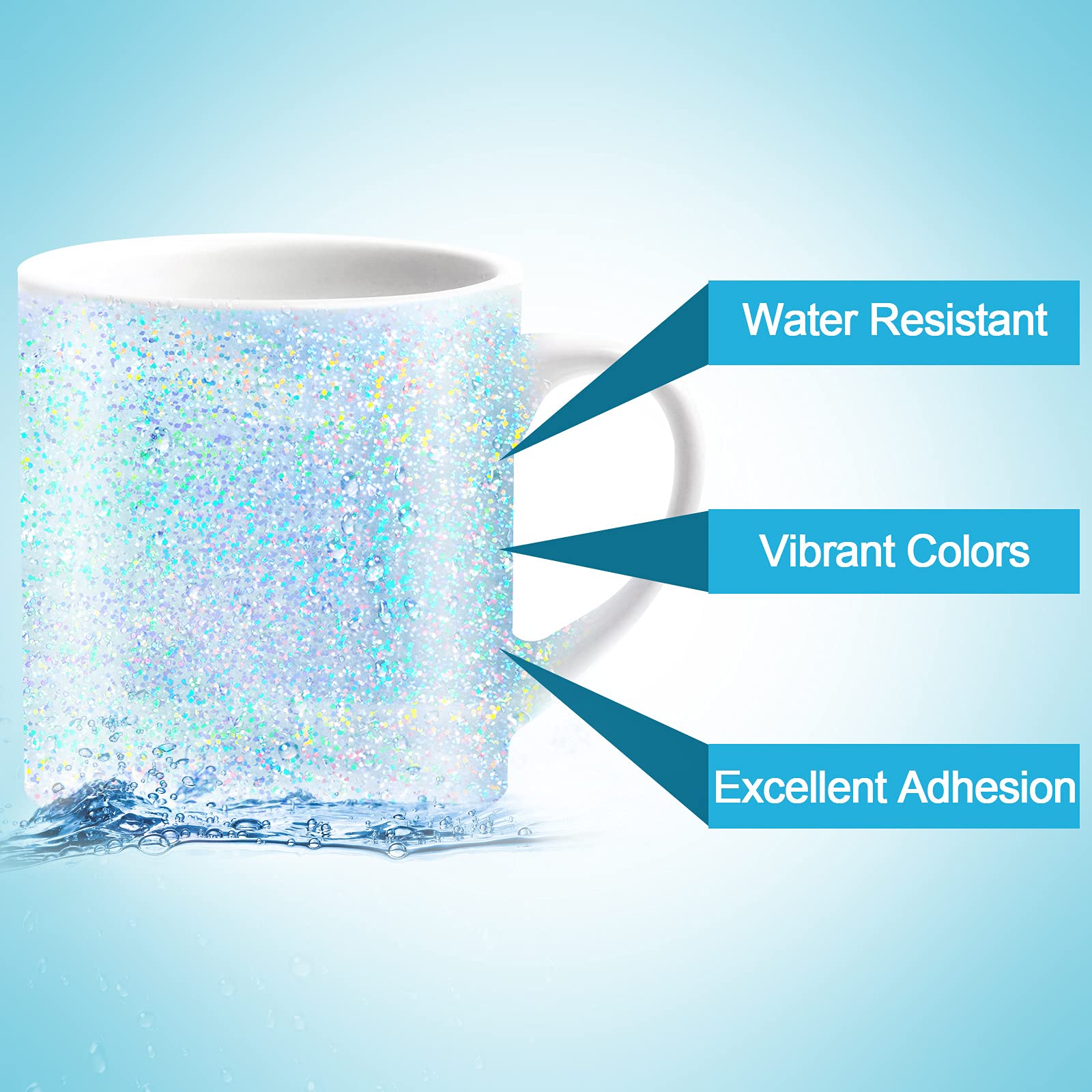 24 Sheets Transparent Holographic Overlay Holographic Vinyl Overlay ...