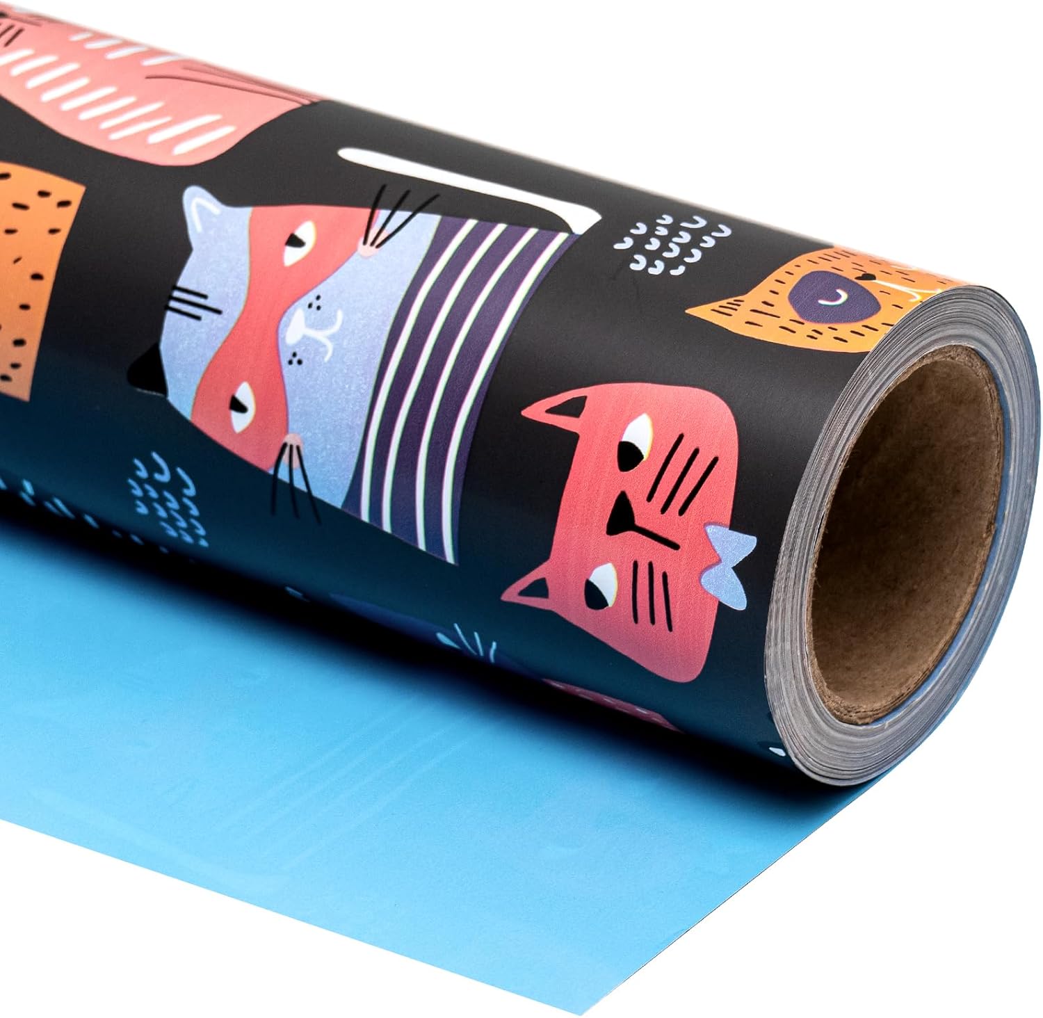Amazon.com: WRAPAHOLIC Reversible Wrapping Paper - Mini Roll - 17 Inch ...