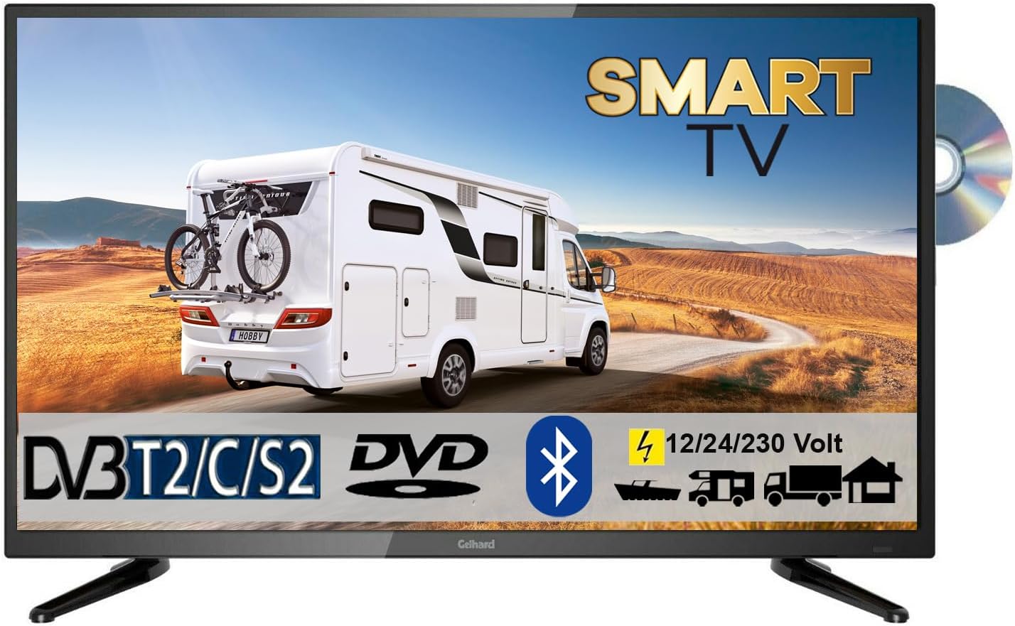 REFLEXION LED 23.6 Zoll TV LDDW-24 DVB-S2 / C / T2 DVD, 24 Volt 12 Volt ...