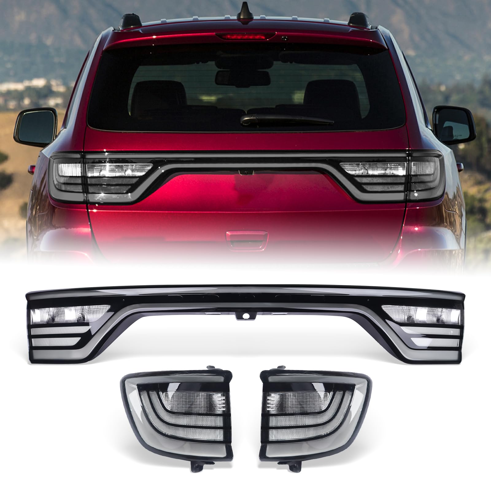 Amazon.com: Duolctrams Smoked Black Tail Light Rear Lamp Set Assembly ...