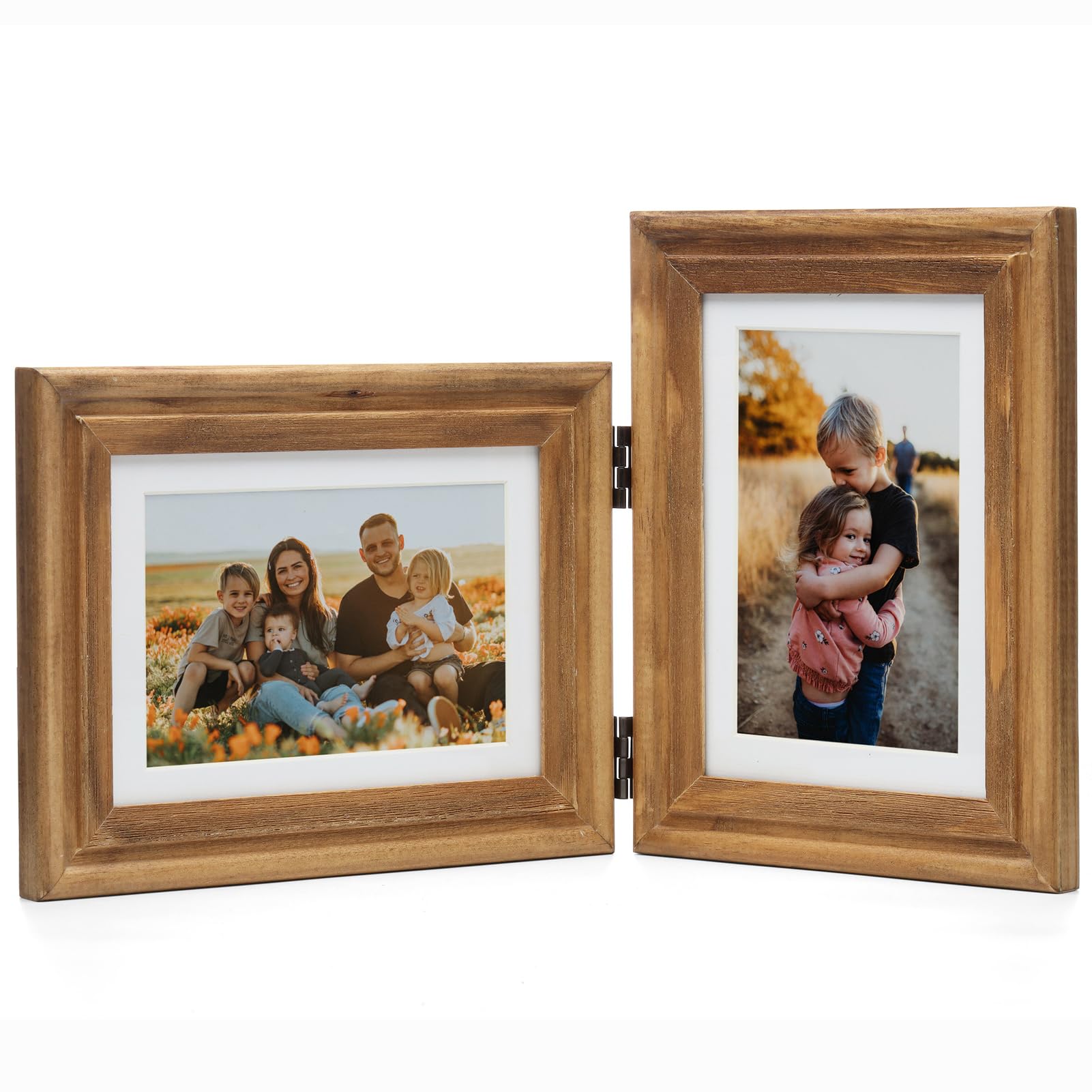 Amazon.com - WISADD Horizontal & Vertical 5X7 Picture Frames Double ...