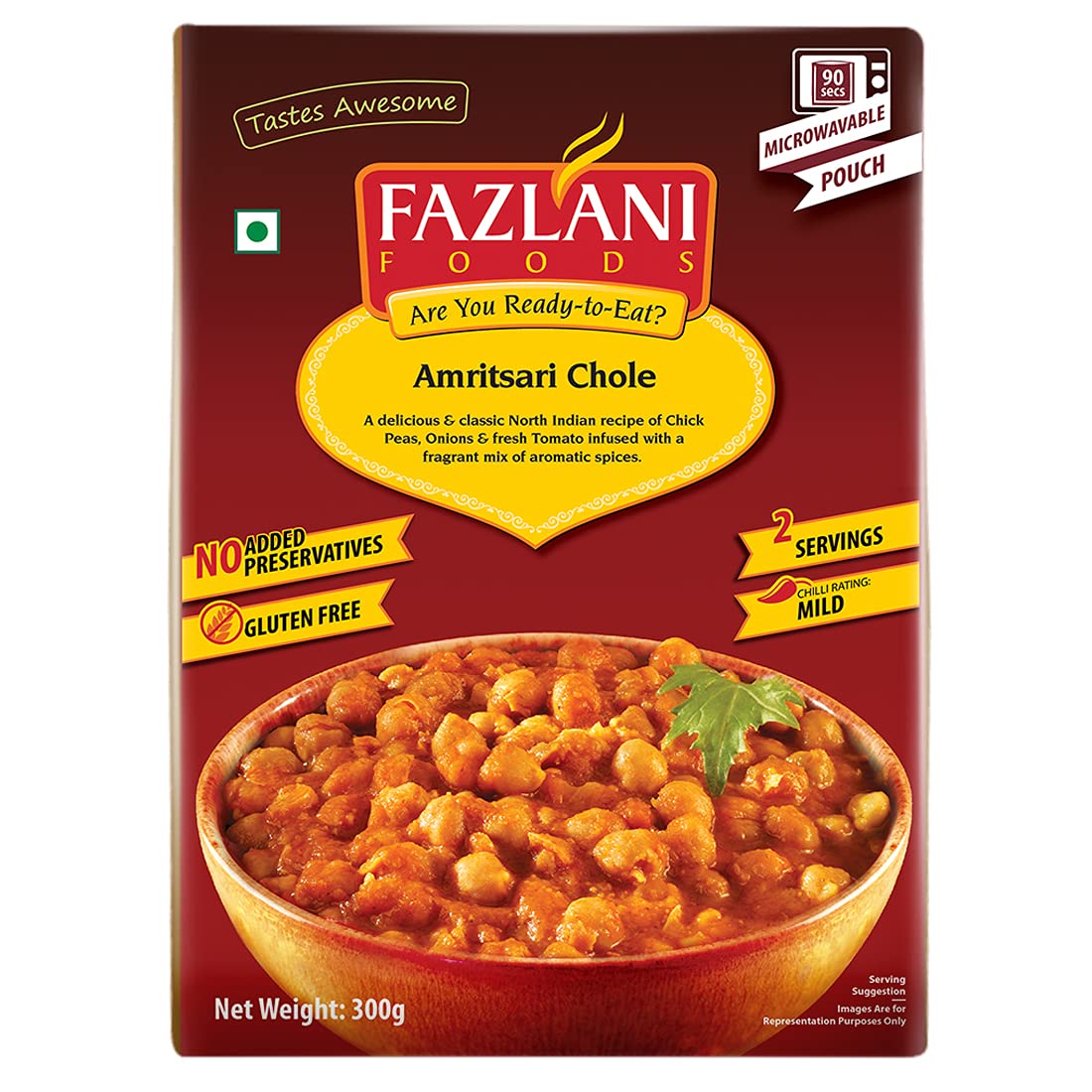 Fazlani Foods Ready-to-Eat Amritsari Chole Curry | Delicious Pure Veg ...
