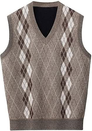 Amazon | [Monotory] 裏起毛 ニットベスト メンズ 30代 40代 50代 60代 春秋冬 前開き Vネック ノースリーブ 柔らかい セーターベスト アーガイル ビジネス ...
