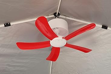 Amazon.com: Canopy Breeze Canopy Fan with Colored Fan Blades (Red ...