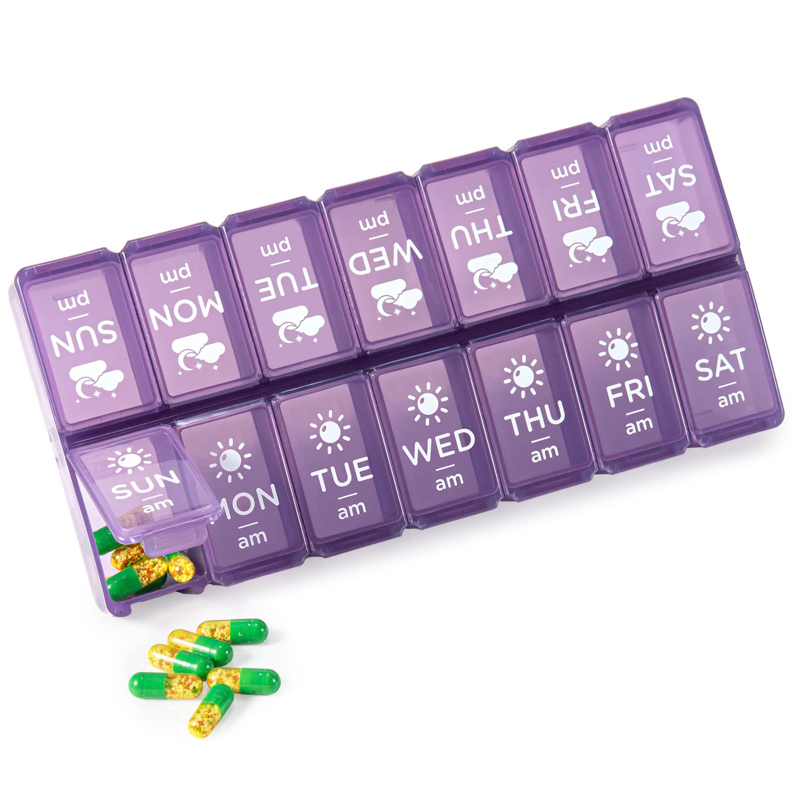 Am Pm Pill Organizer 7 Day Cute Mooyue Pill Organizer 2 Times A Day