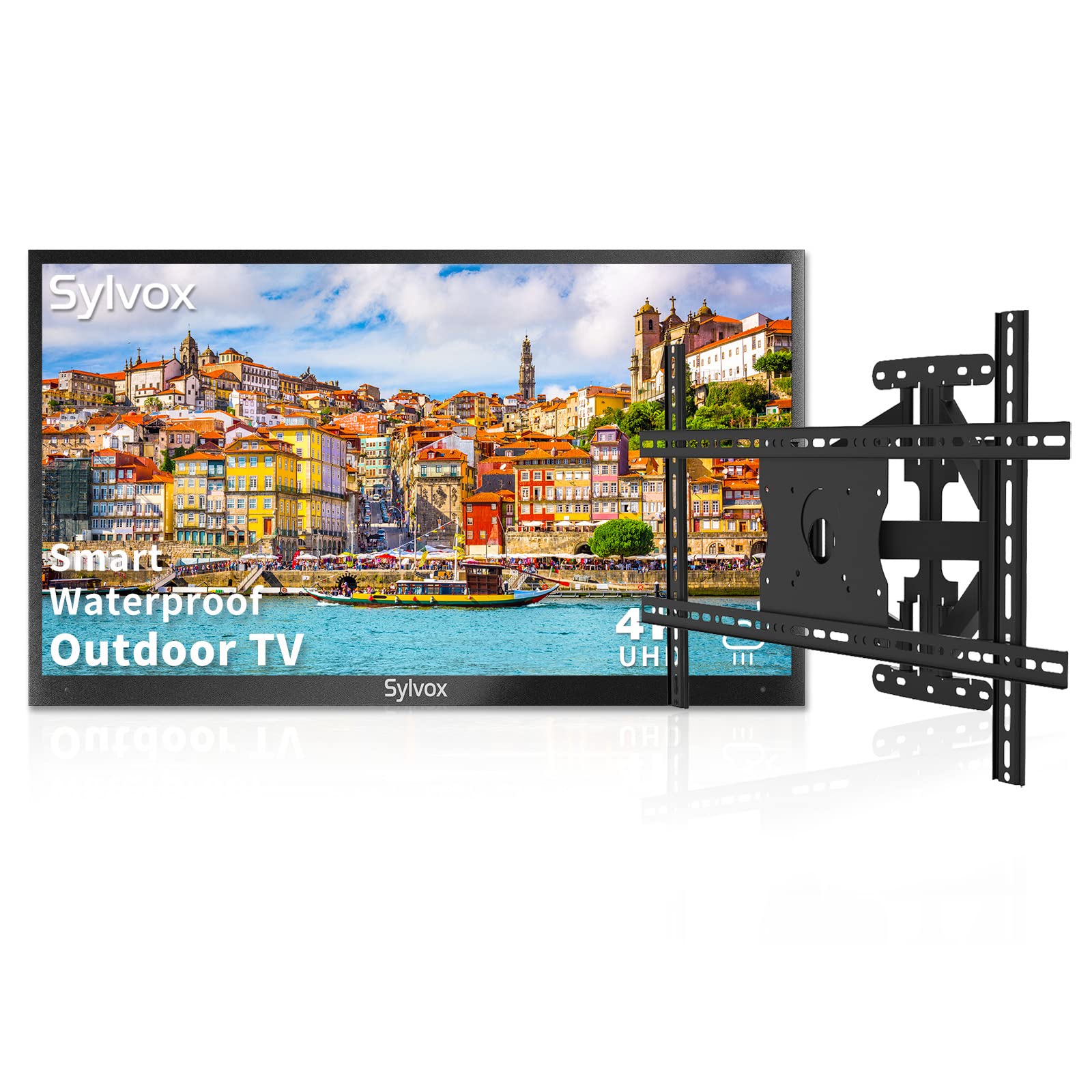 Amazon.com: SYLVOX 55 inch Outdoor TV, 4K Weatherproof TV with TV Wall ...