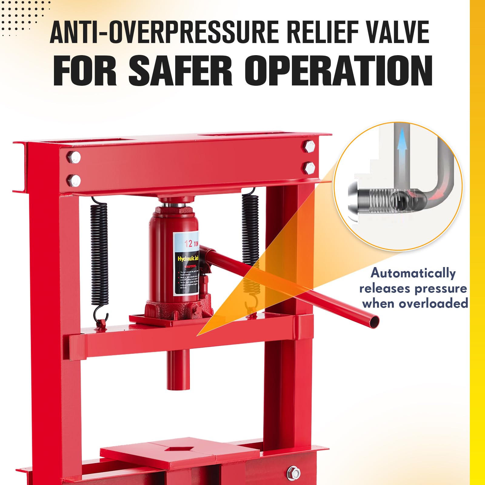 Snapklik.com : Garvee Hydraulic Press 12 T, Hydraulic Shop Press, H ...