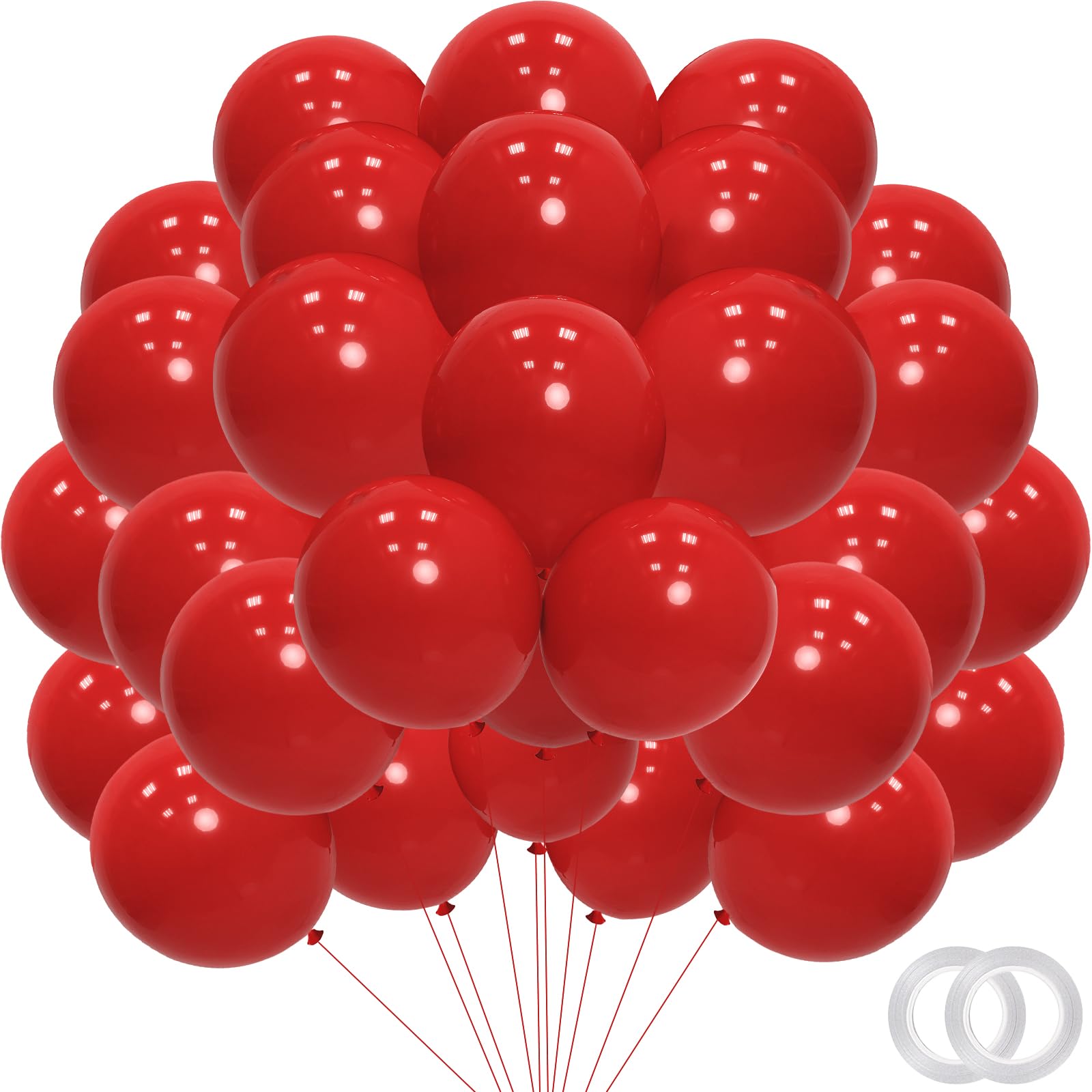 Amazon.com: PatiCool Red Balloons - 12 inch 100pcs Latex - Round Matte ...