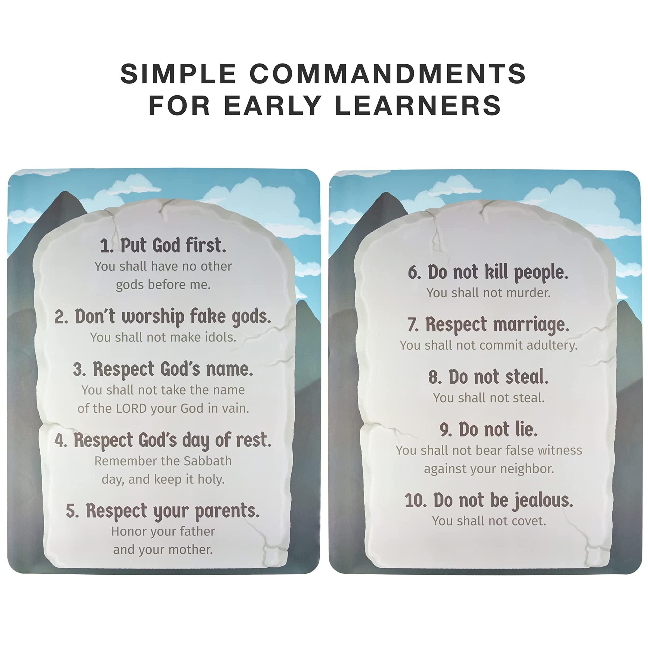 Snapklik.com : Moses And The Ten Commandments Bible Posters, 3-Pack ...