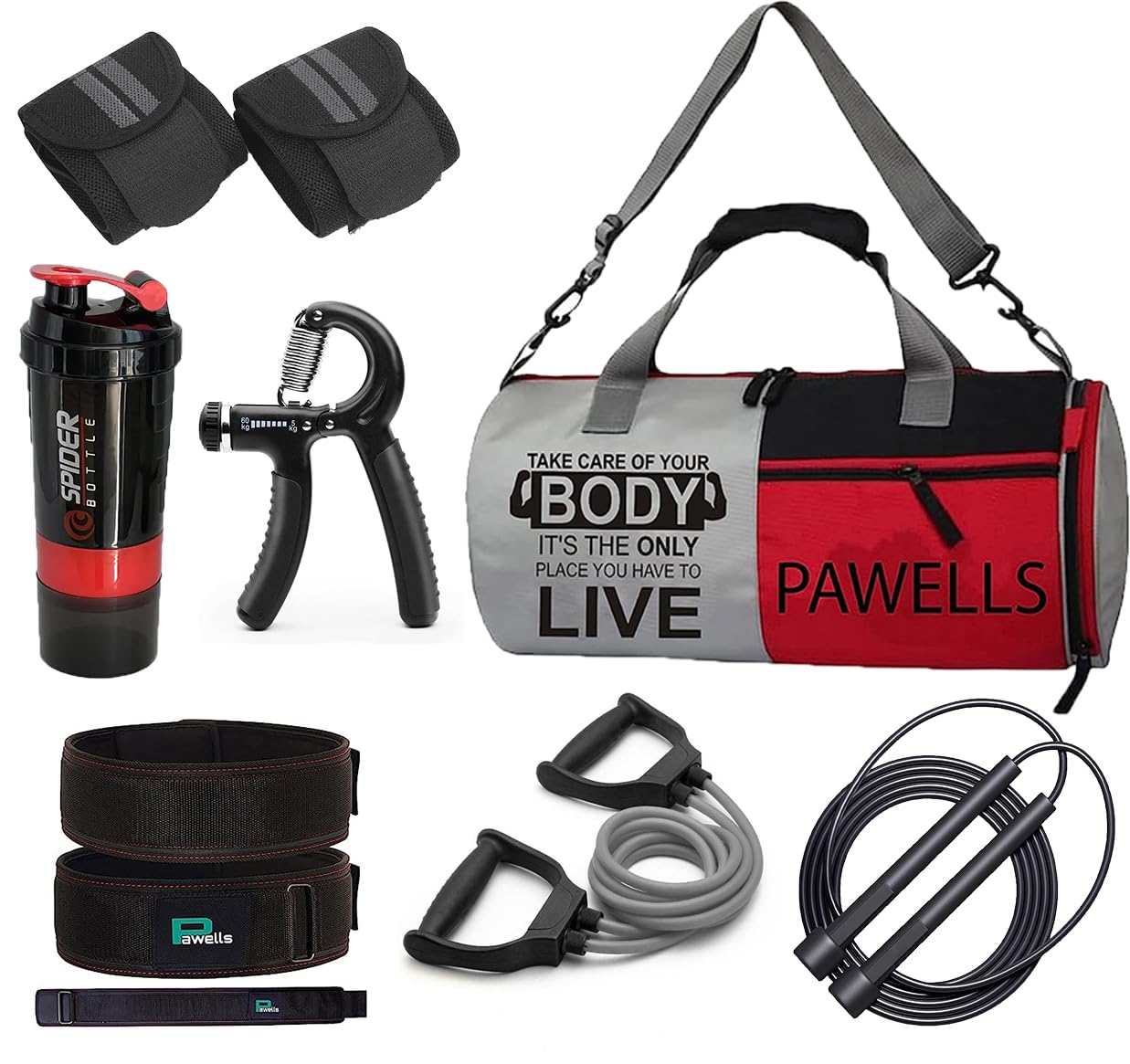 Pawells® Ultimate Gym Combo Set for Man and Woman, Gym Kit Transform ...