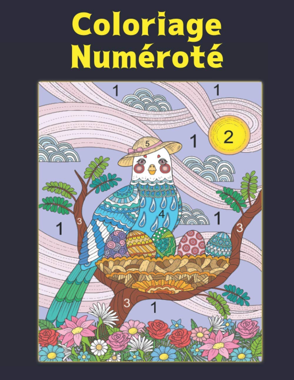 Buy Coloriage Numéroté: Livre de Coloriage 60 Dessins de Couleurs par ...