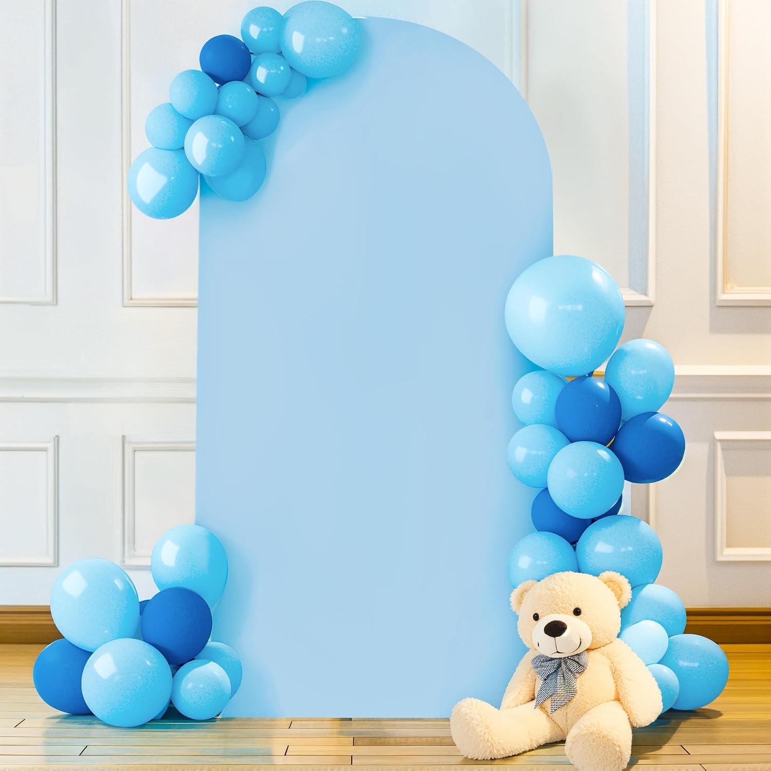 Amazon.com : 7.2FT Blue Arch Backdrop Cover - Polyester Fitted Wedding ...