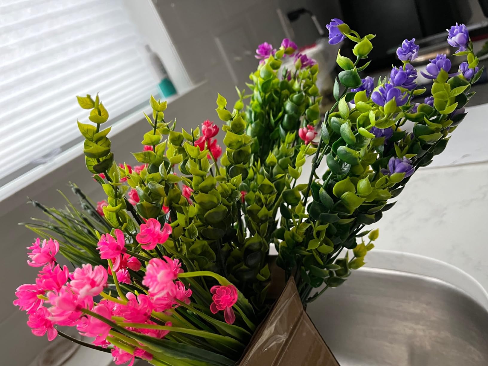 $5/mo - Finance Palonu Artificial Flowers Plants Bulk UV Resistant Fake ...