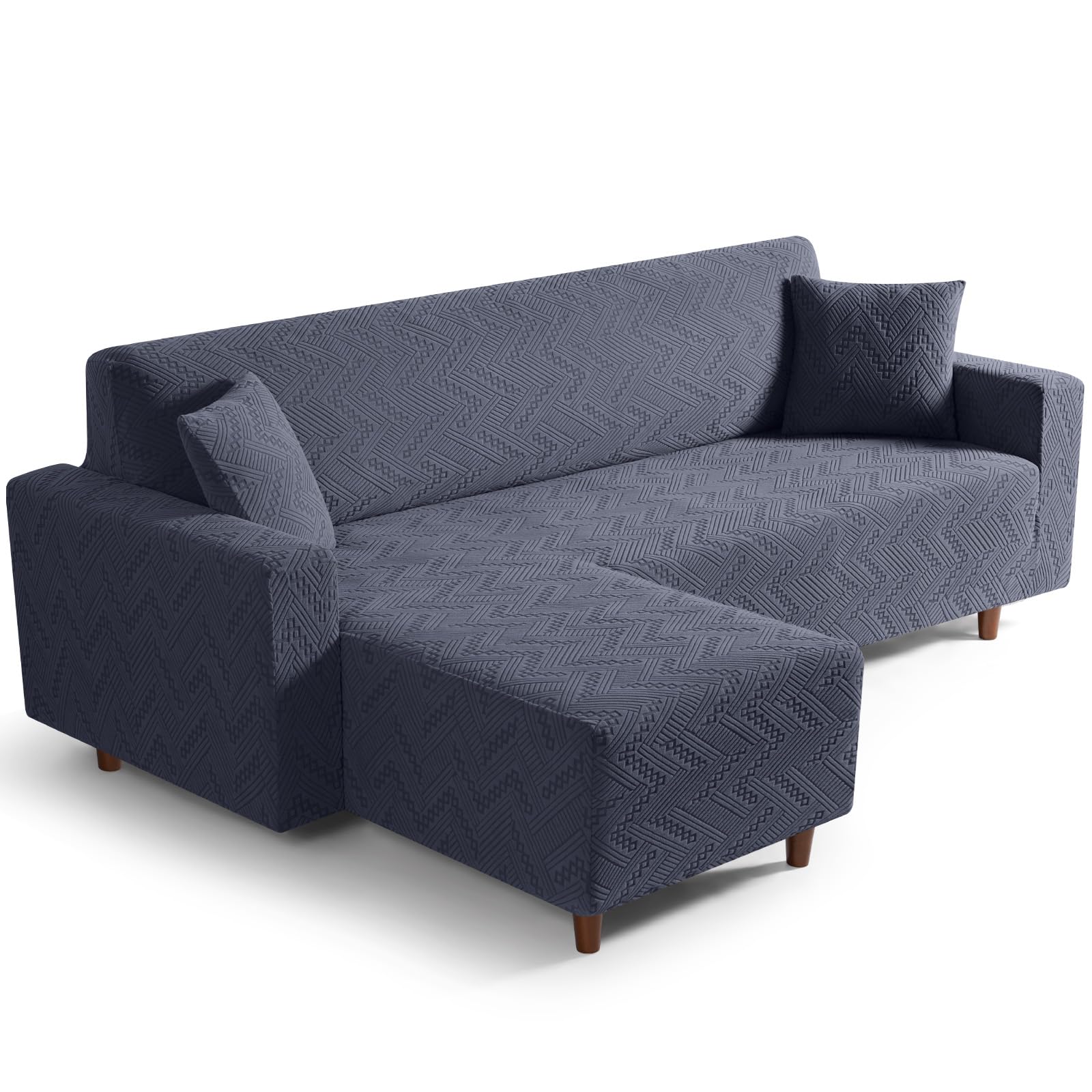 Amazon.com: Ruaozz Stretch Couch Cover L Shape 1 Piece Sofa Cover with ...