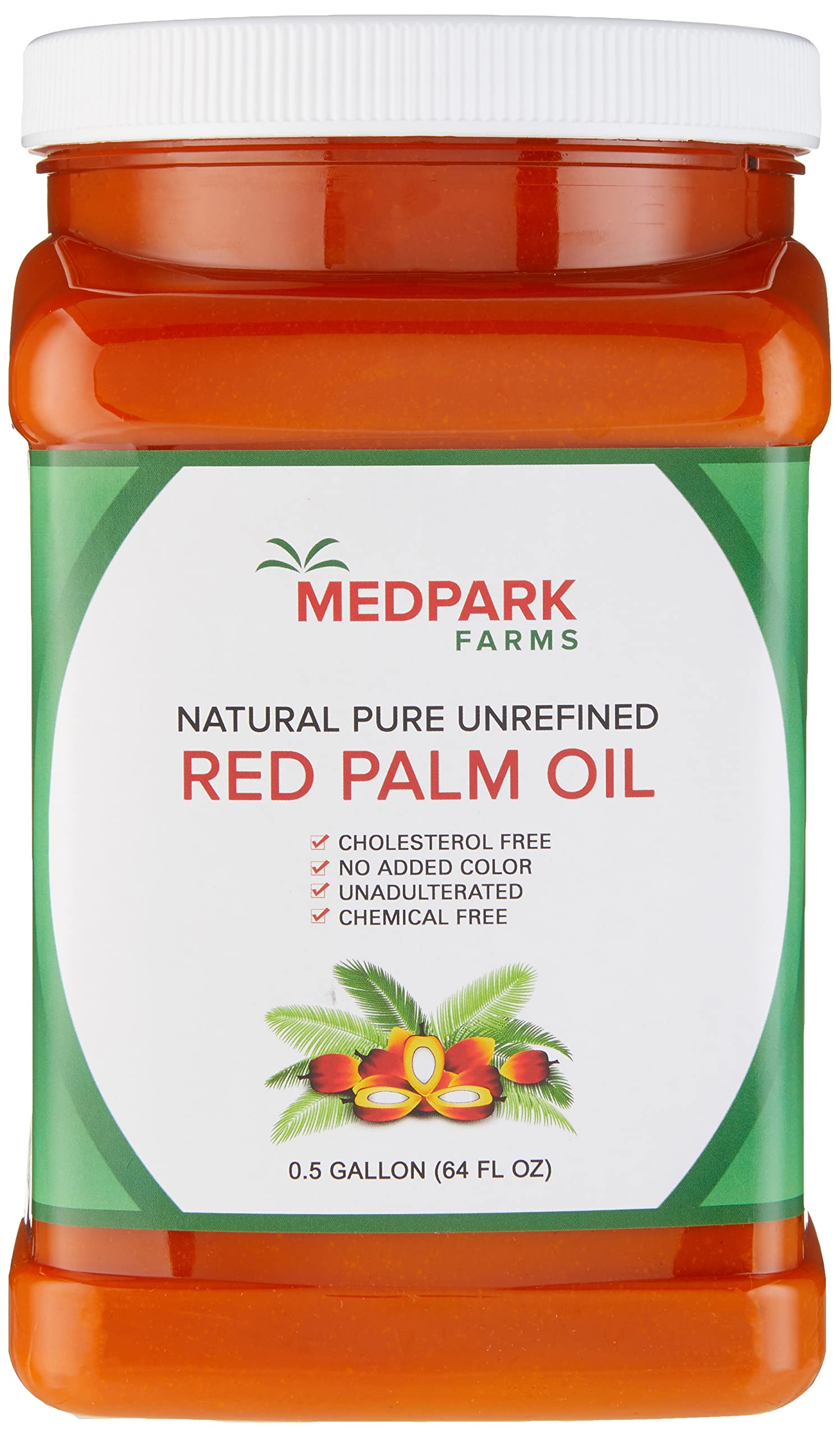 Buy Africa Red Palm Oil (0.5 Gallon/2 Liters/64 Fl Oz) 100% Pure ...