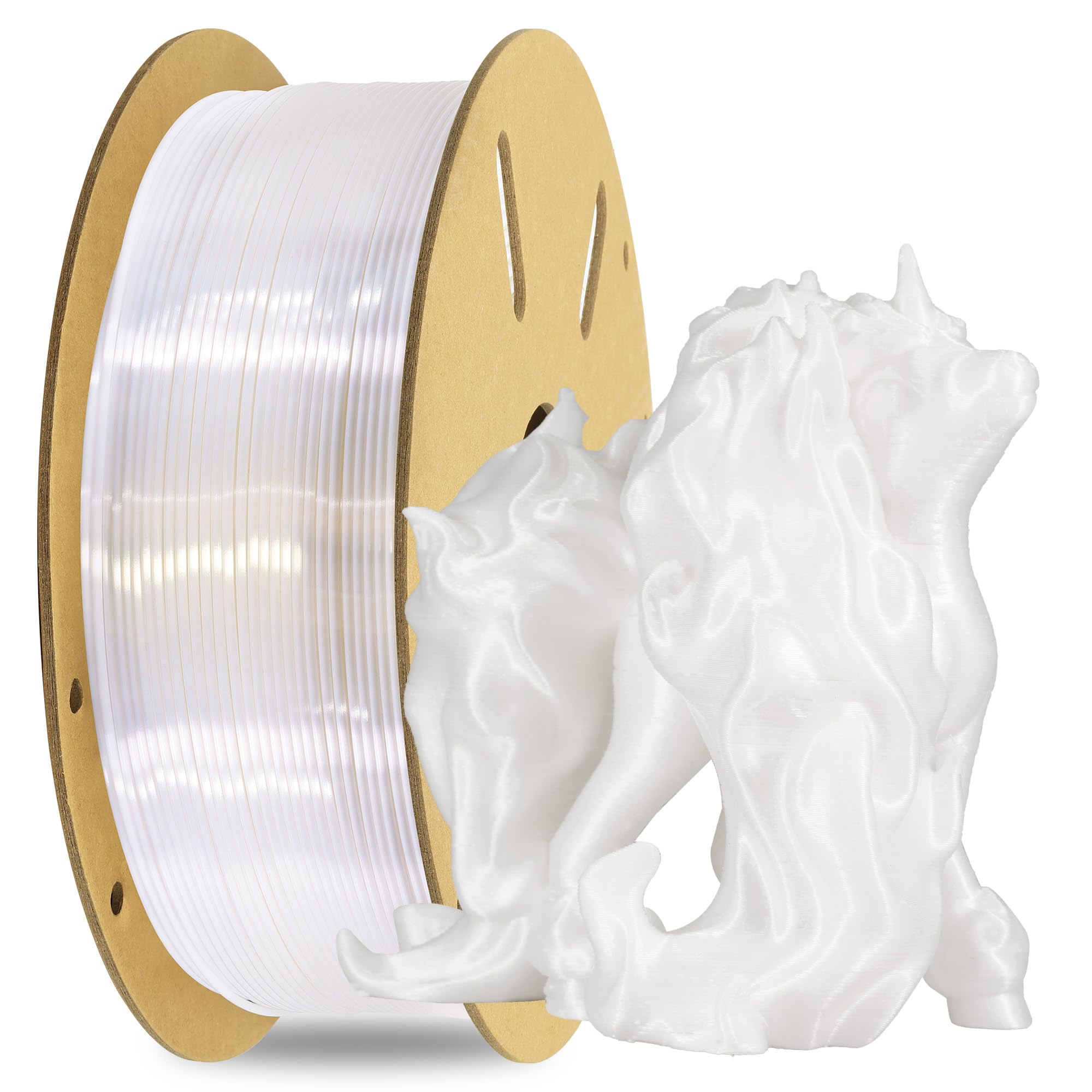 Amazon.com: OEM MIKA3D 1.75mm 1Kg Silk Shiny Luster PLA White 3D ...