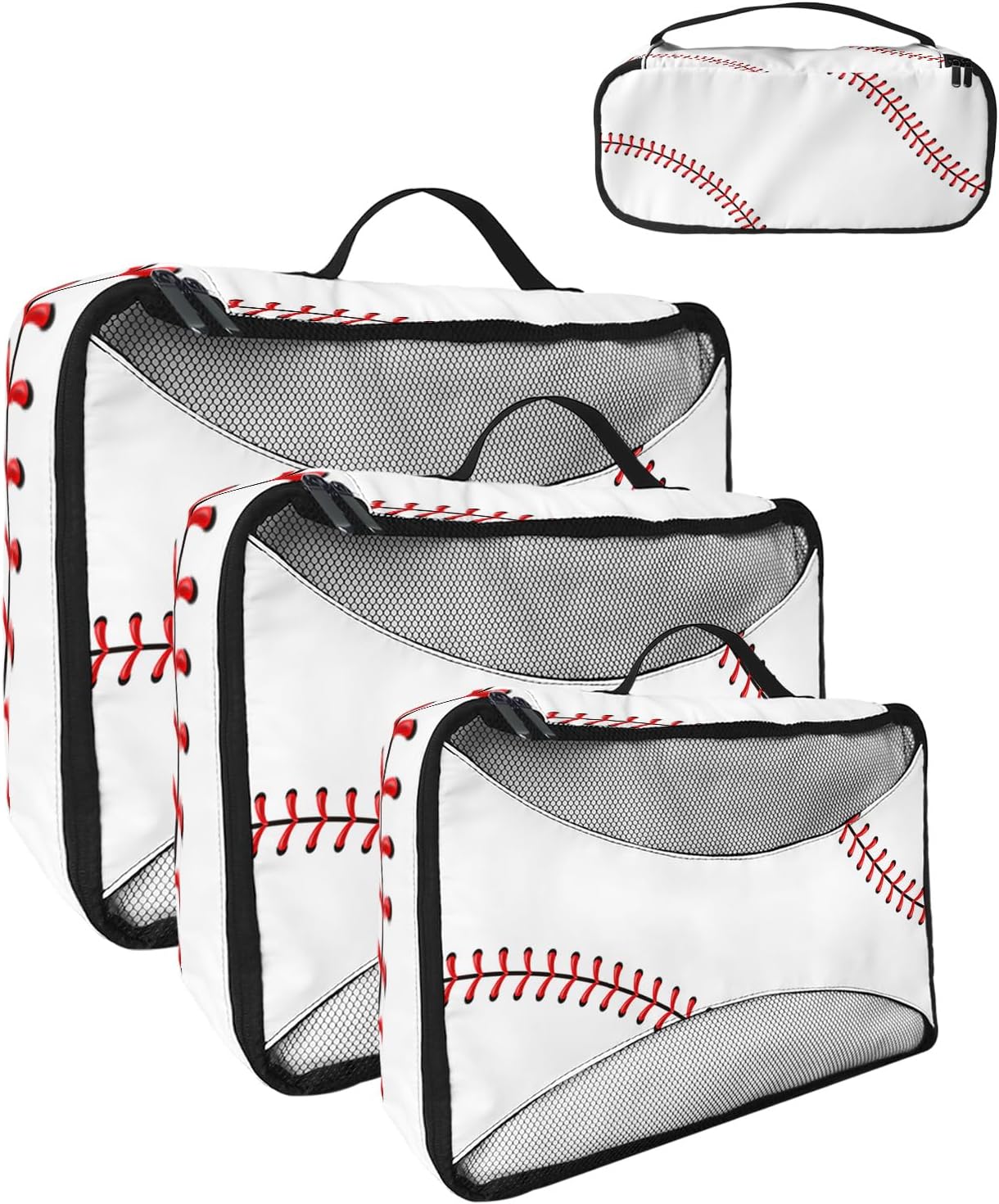 Amazon.com: 4 Set Packing Cubes - Baseball Packing Cubes for Carry on ...