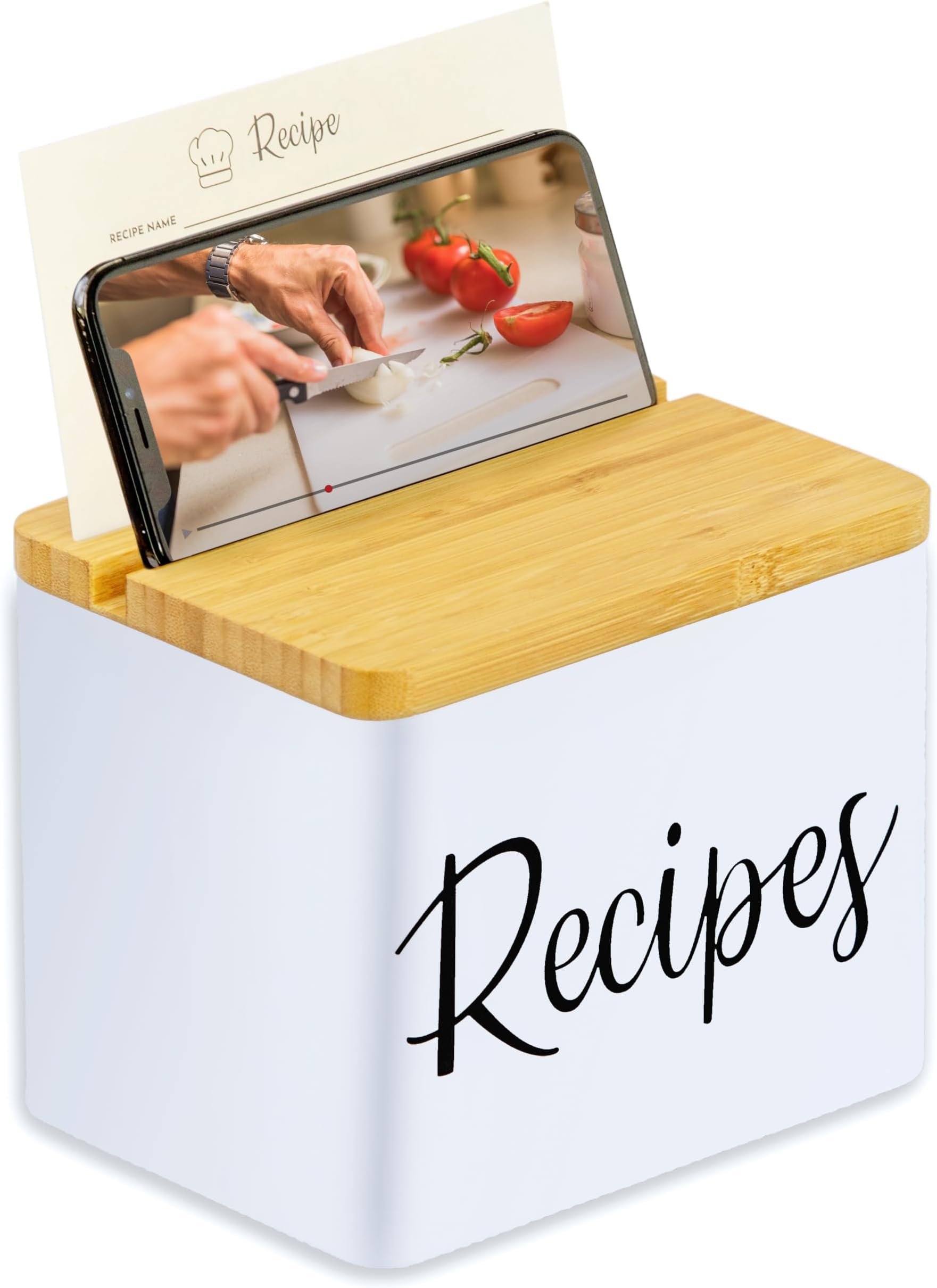 Amazon.com: Recipe Box With Cards And Dividers | Sage Green Recipe ...